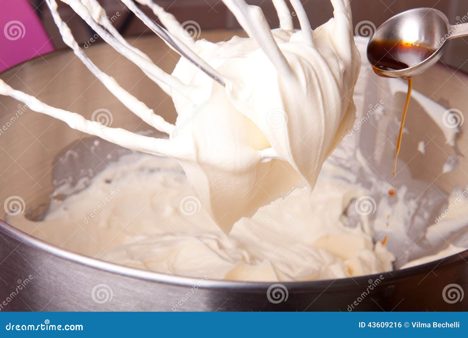 Pouring Vanilla Extract To Cream Stock Photo - Image of spread, vanilla ...