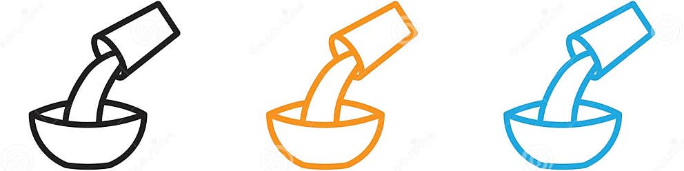 Pouring Vector Logo Set Collection for Web App Ui Stock Illustration ...