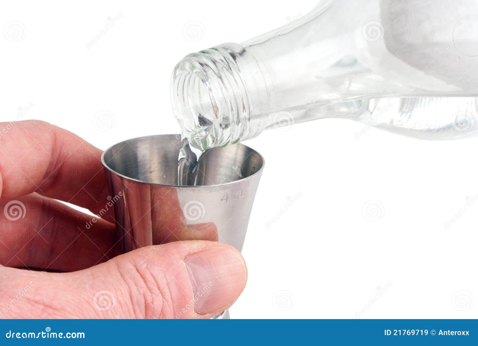 Pouring vodka stock image. Image of drink, equipment - 21769719