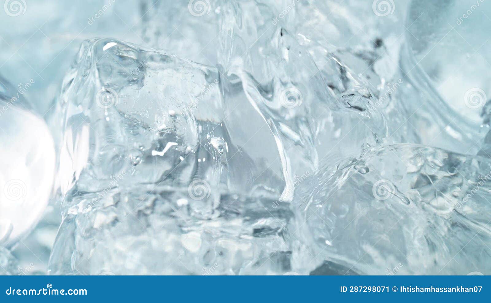 Pouring Vodka or Gin on Ice Cubes in Macro and Slow Motion, Transparent ...