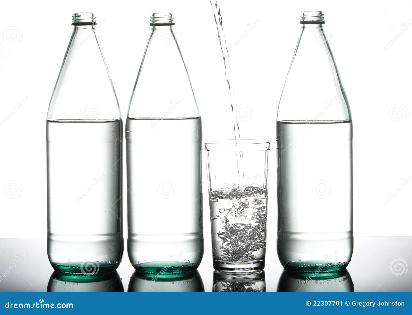 Pouring Water into a Glass. Stock Image - Image of splash, bubble: 22307701