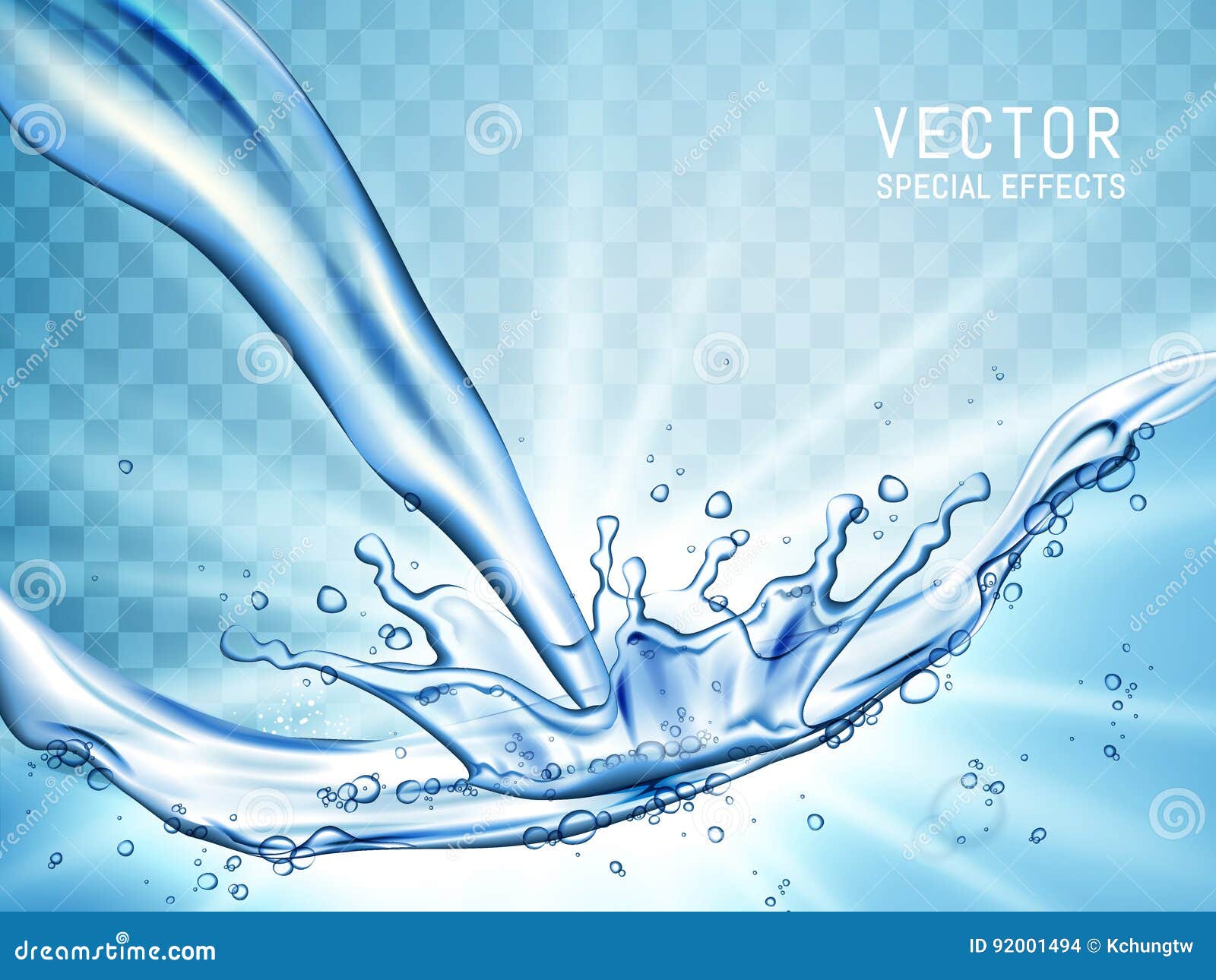 Pouring water illustration stock illustration. Illustration of blue ...