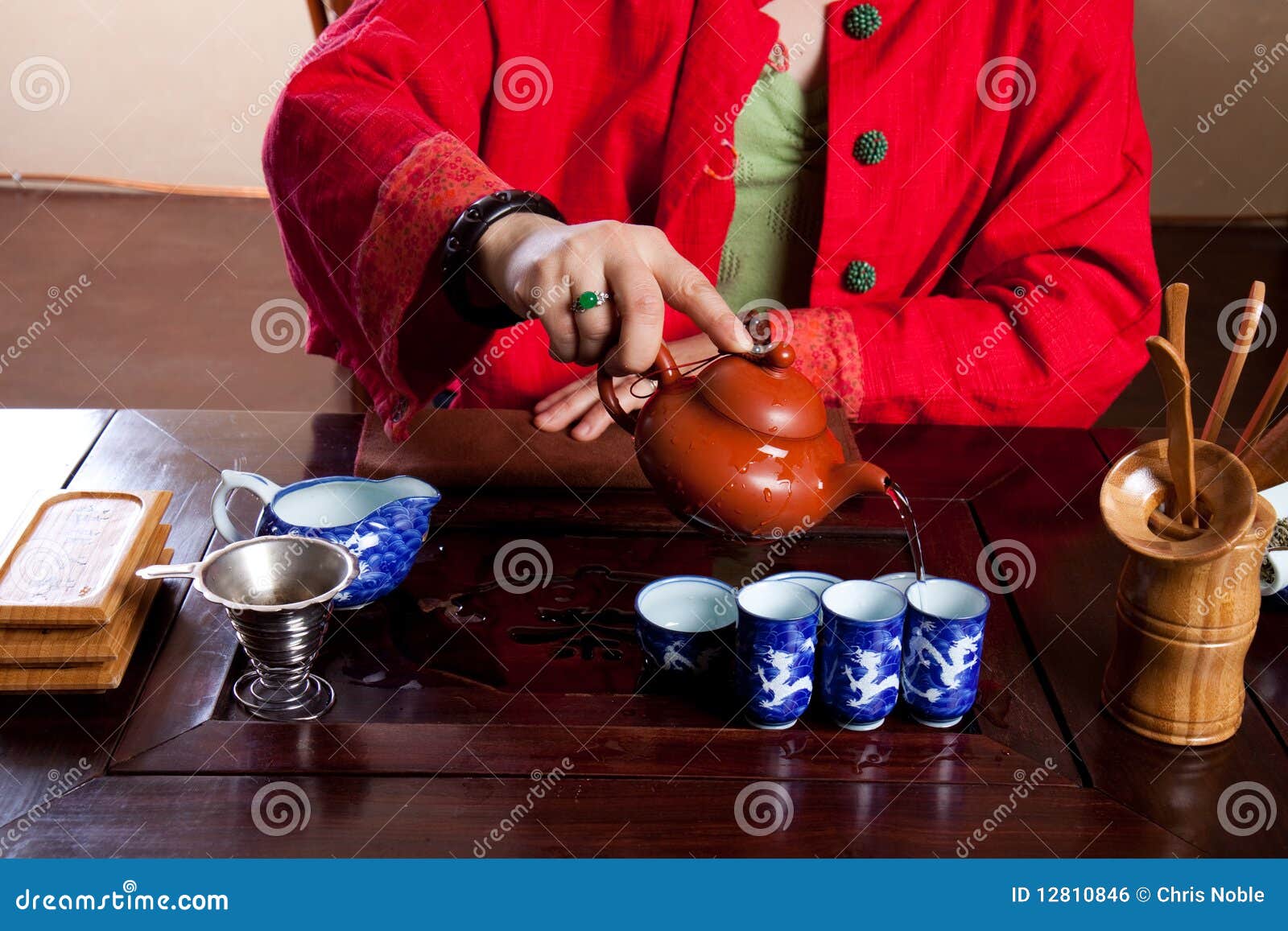 Pouring water for tea stock photo. Image of sinensis - 12810846