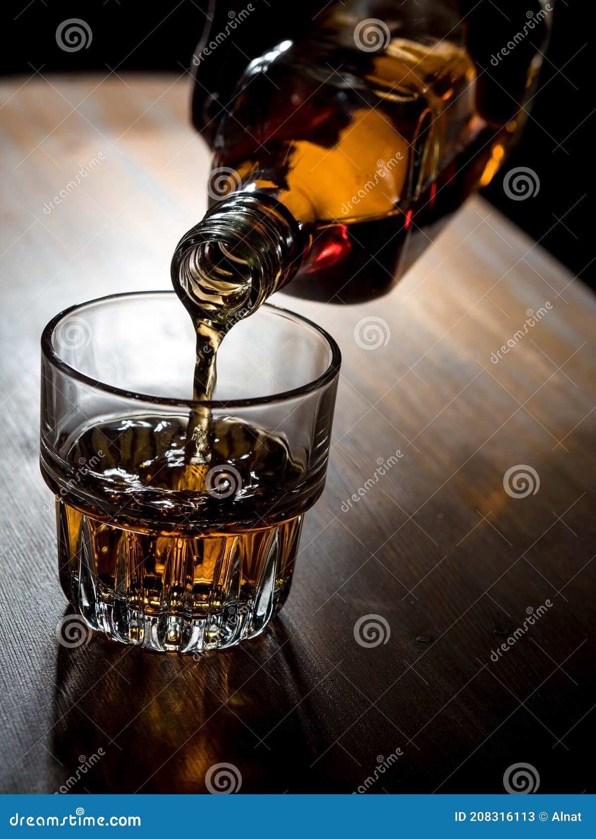Pouring Whisky into a Glass Stock Image - Image of pour, golden: 208316113