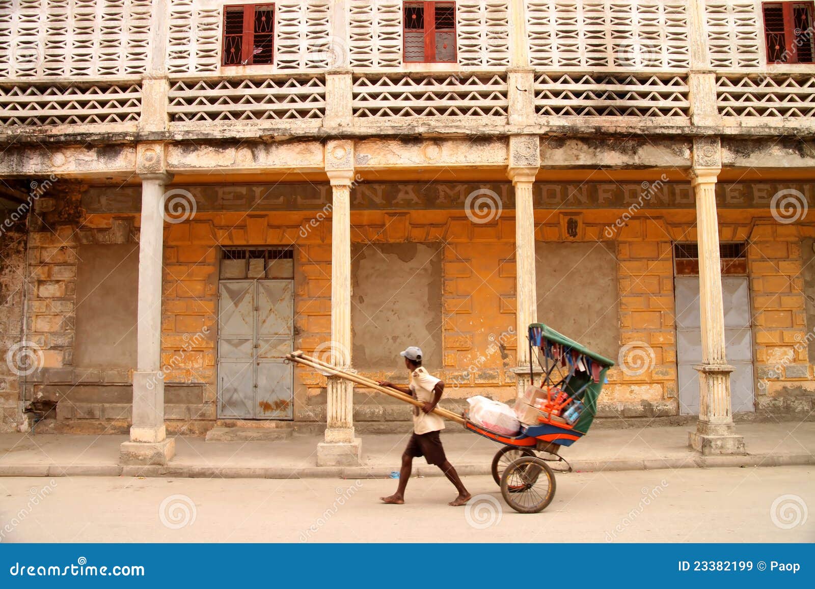 Pousse pousse transport editorial stock image. Image of indigenous ...