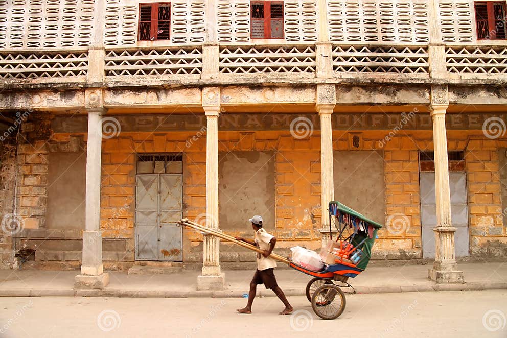 Pousse pousse transport editorial stock image. Image of indigenous ...