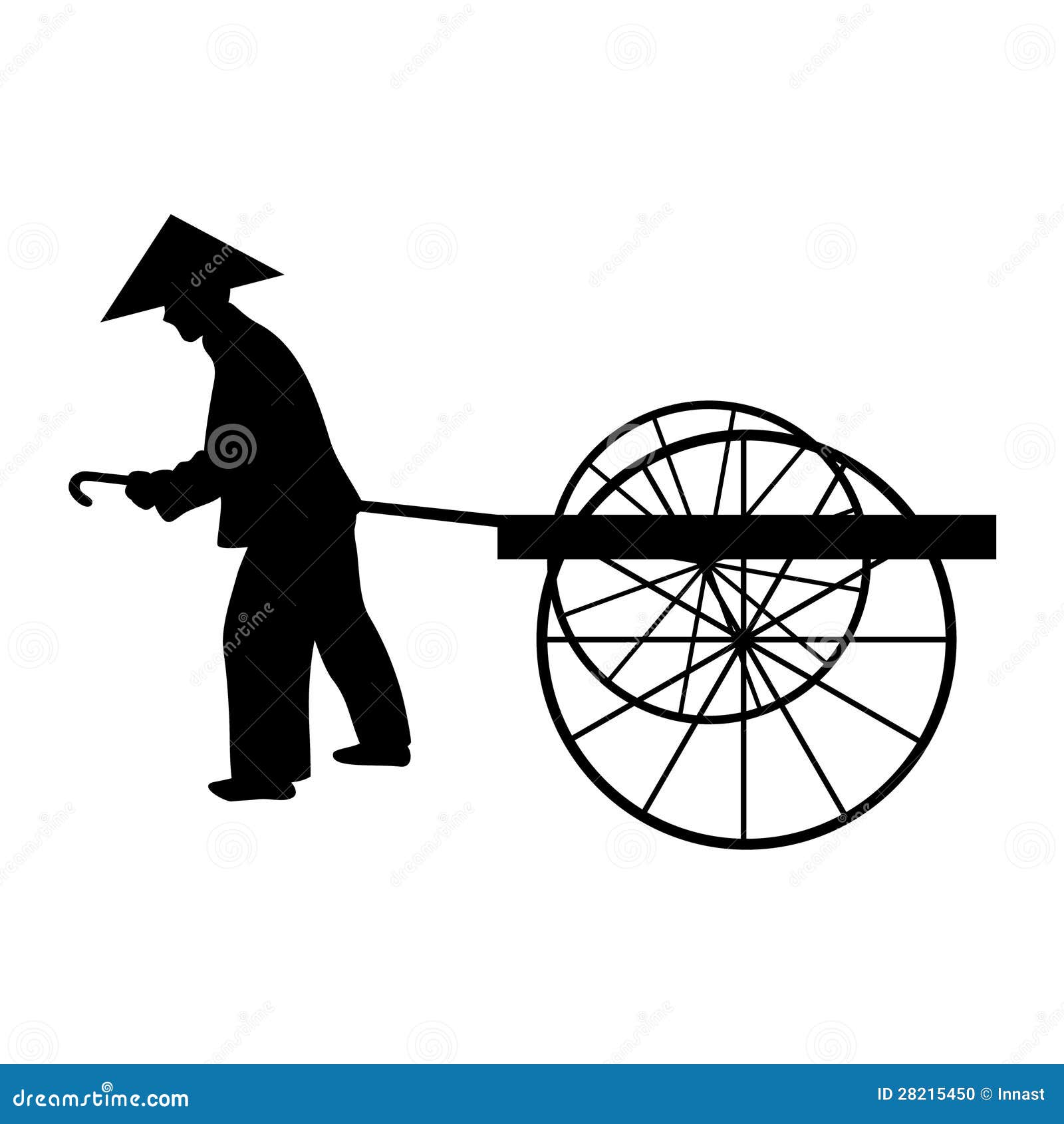 Pousse-pousse illustration stock. Illustration du piloter - 28215450