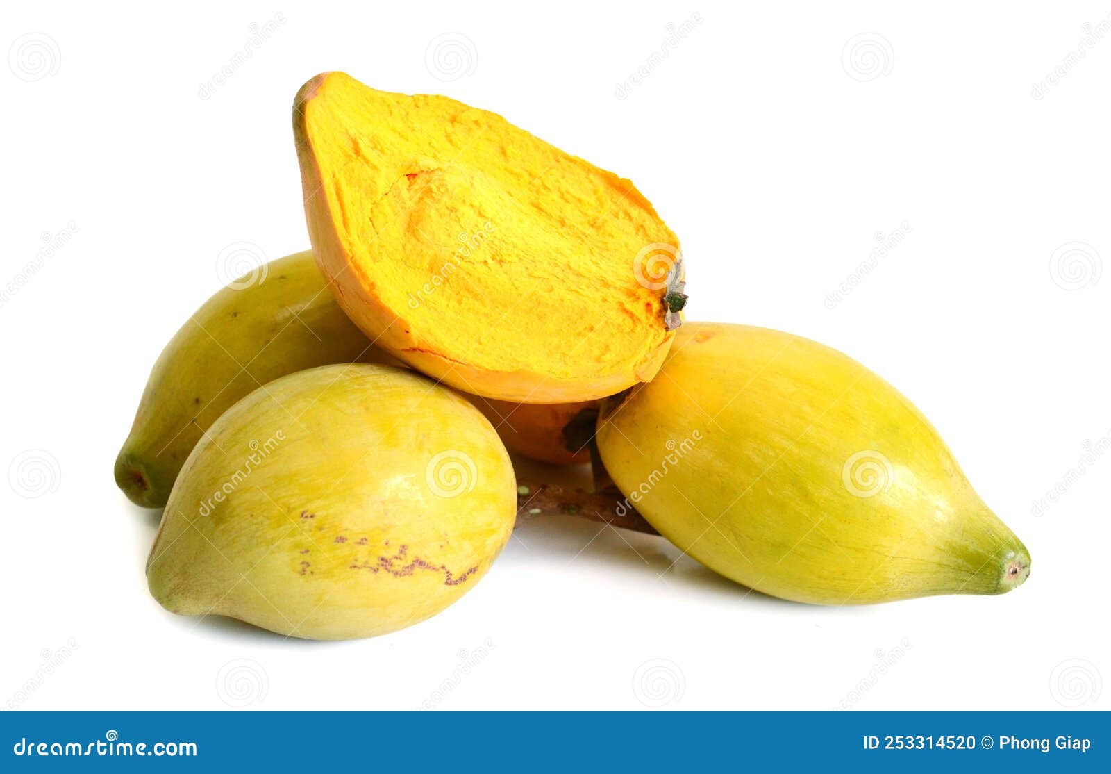 Pouteria Campechiana Isolated on the White Background Stock Photo ...