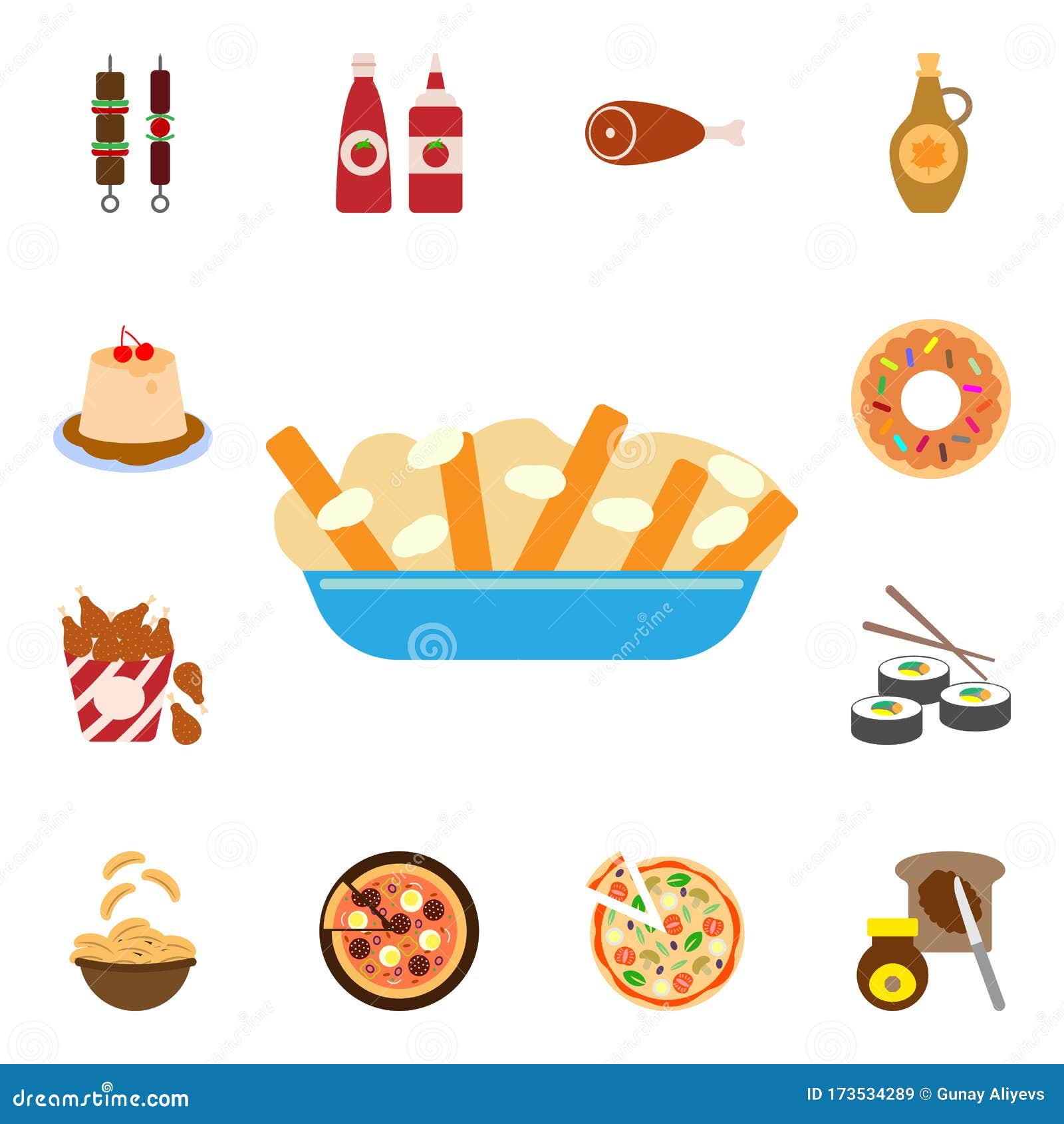 Poutine, Food Icon. Element Of Color International Food Icon. Premium ...
