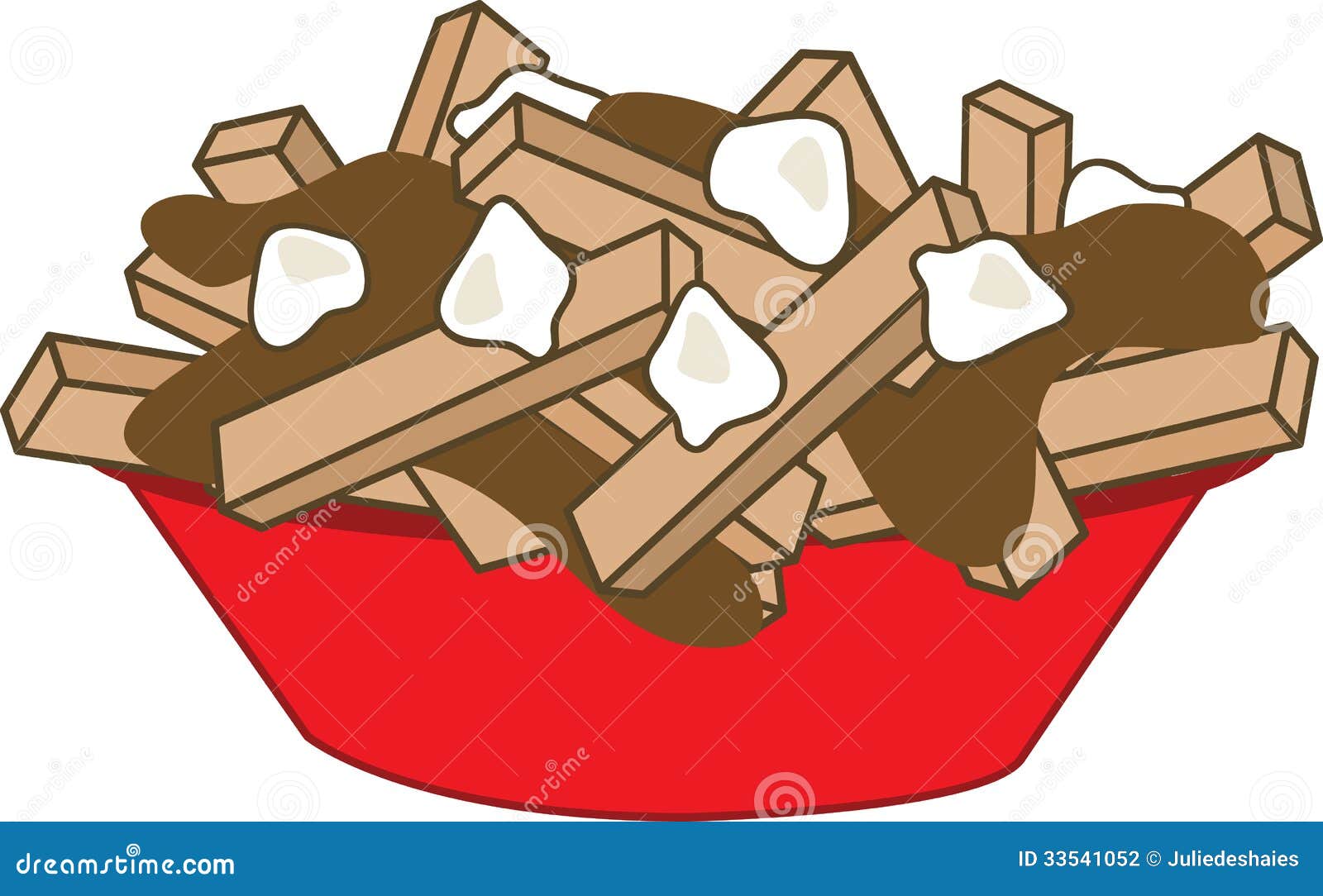 Poutine illustration stock vector. Illustration of cheese - 33541052