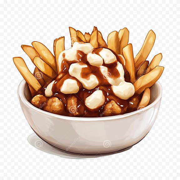 Poutine stock illustration. Illustration of flag, flat - 341487427