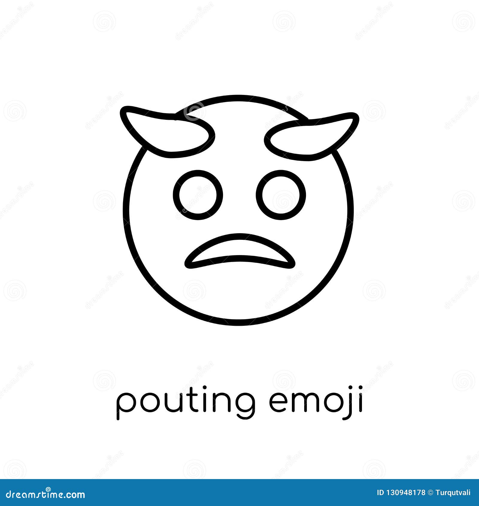 Linear Pouting Emoji Icon From Emoji Outline Collection. Thin Line ... Linear Pouting Emoji Icon From Emoji Outline Collection. Thin Line ...