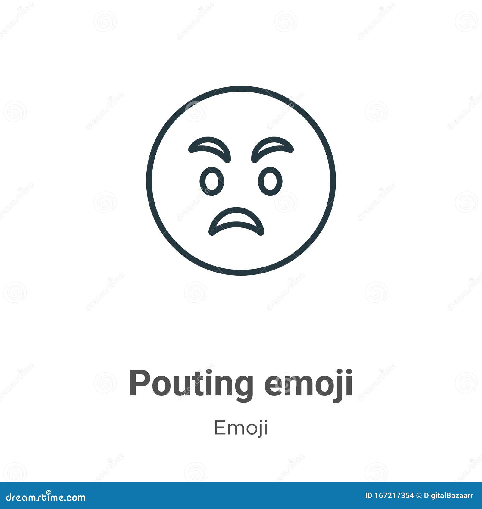 Pouting Emoji Icon. Trendy Pouting Emoji Logo Concept On White B Vector ... Pouting Emoji Icon. Trendy Pouting Emoji Logo Concept On White B Vector ...