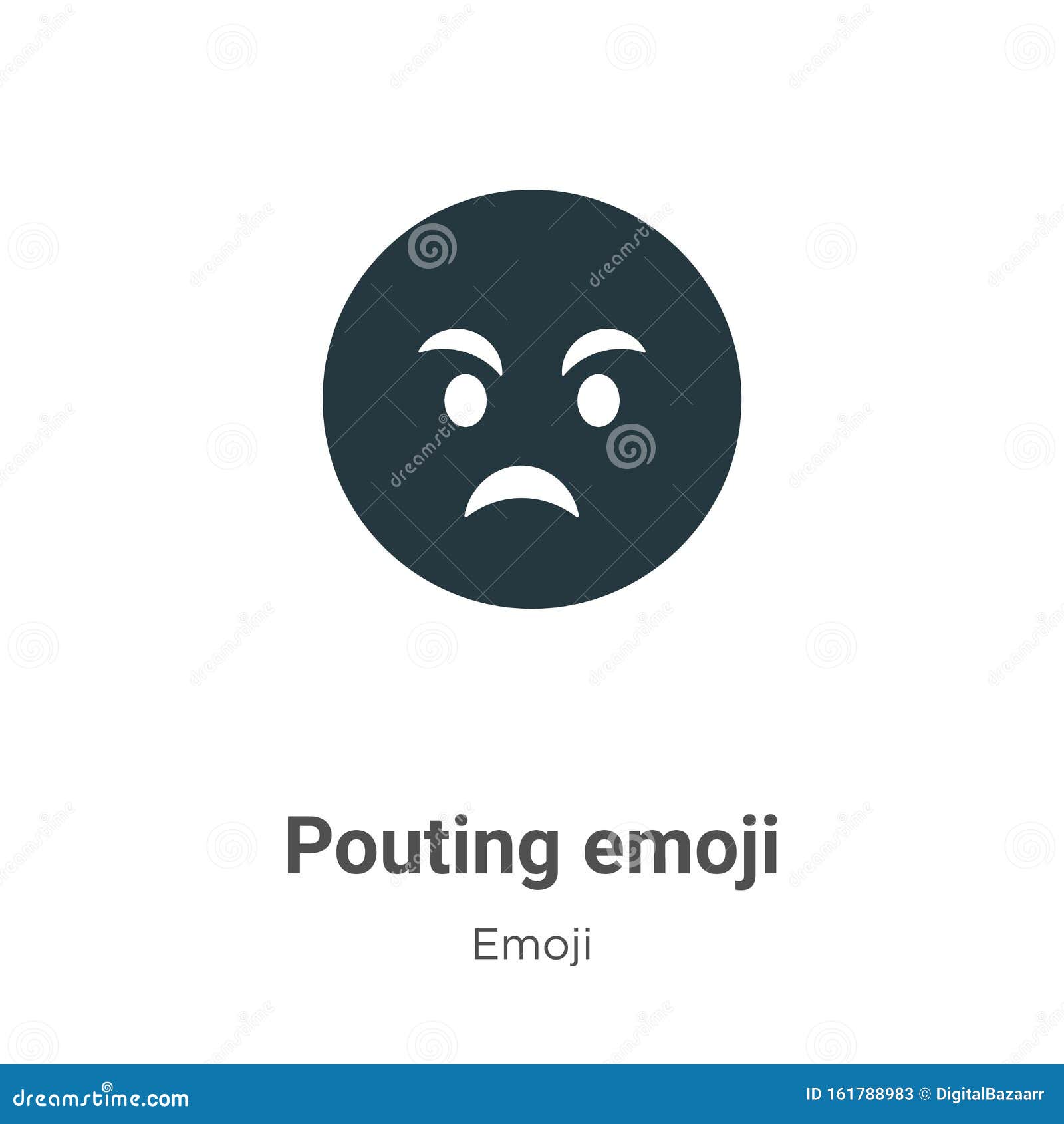 Pouting Emoji Vector Icon On White Background. Flat Vector Pouting ... Pouting Emoji Vector Icon On White Background. Flat Vector Pouting ...
