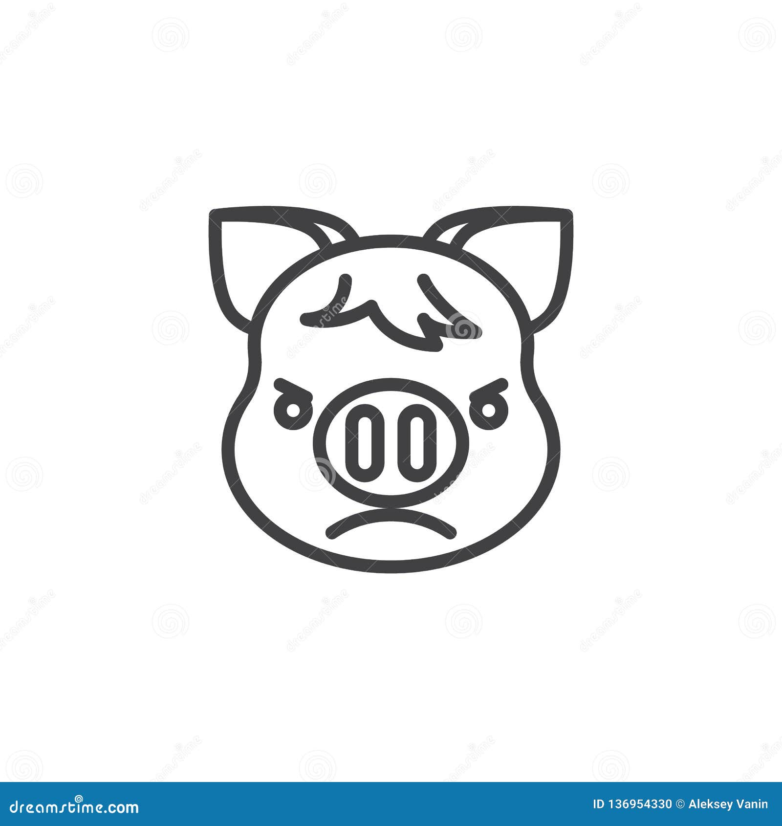 Linear Pouting Emoji Icon From Emoji Outline Collection. Thin Line ... Linear Pouting Emoji Icon From Emoji Outline Collection. Thin Line ...