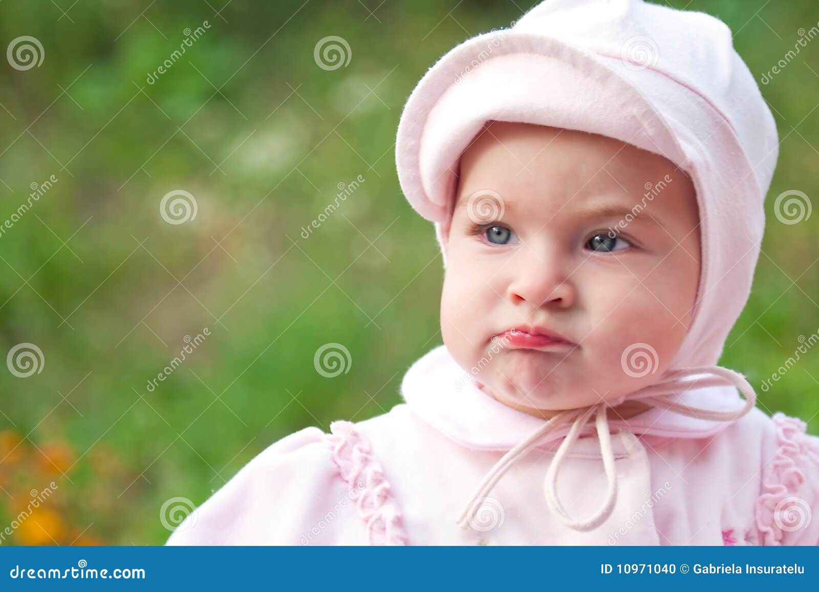 Pouty stock photo. Image of baby, expression, pink, closeup - 10971040