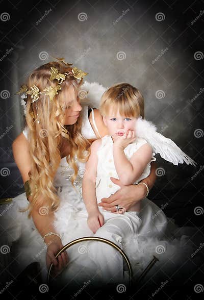 Pouty Angel stock photo. Image of religion, brass, blonde - 11651424