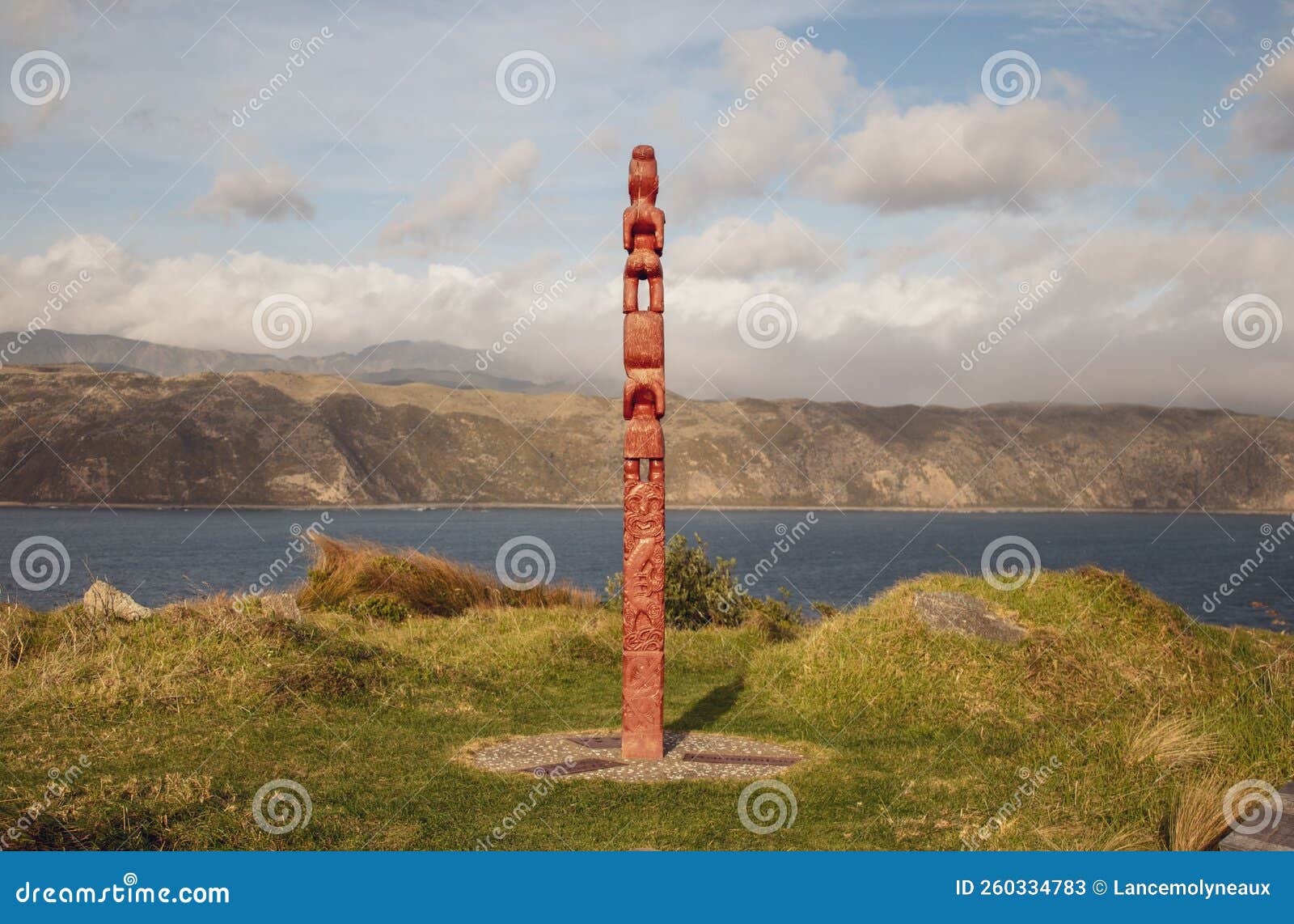 Pouwhenua from Behind on the Wild South Coast Stock Image - Image of ...