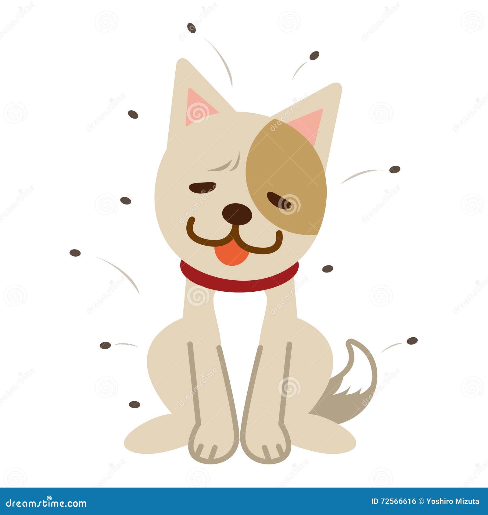 Poux et chien languissant illustration de vecteur. Illustration du ...