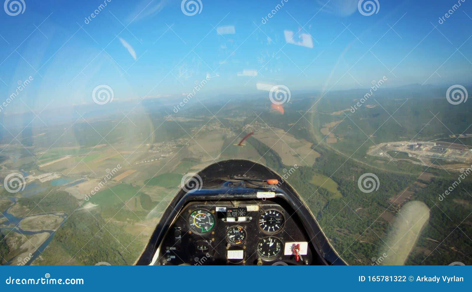 POV of Cockpit in Small Private Jet or Glider Stock Footage - Video of ...