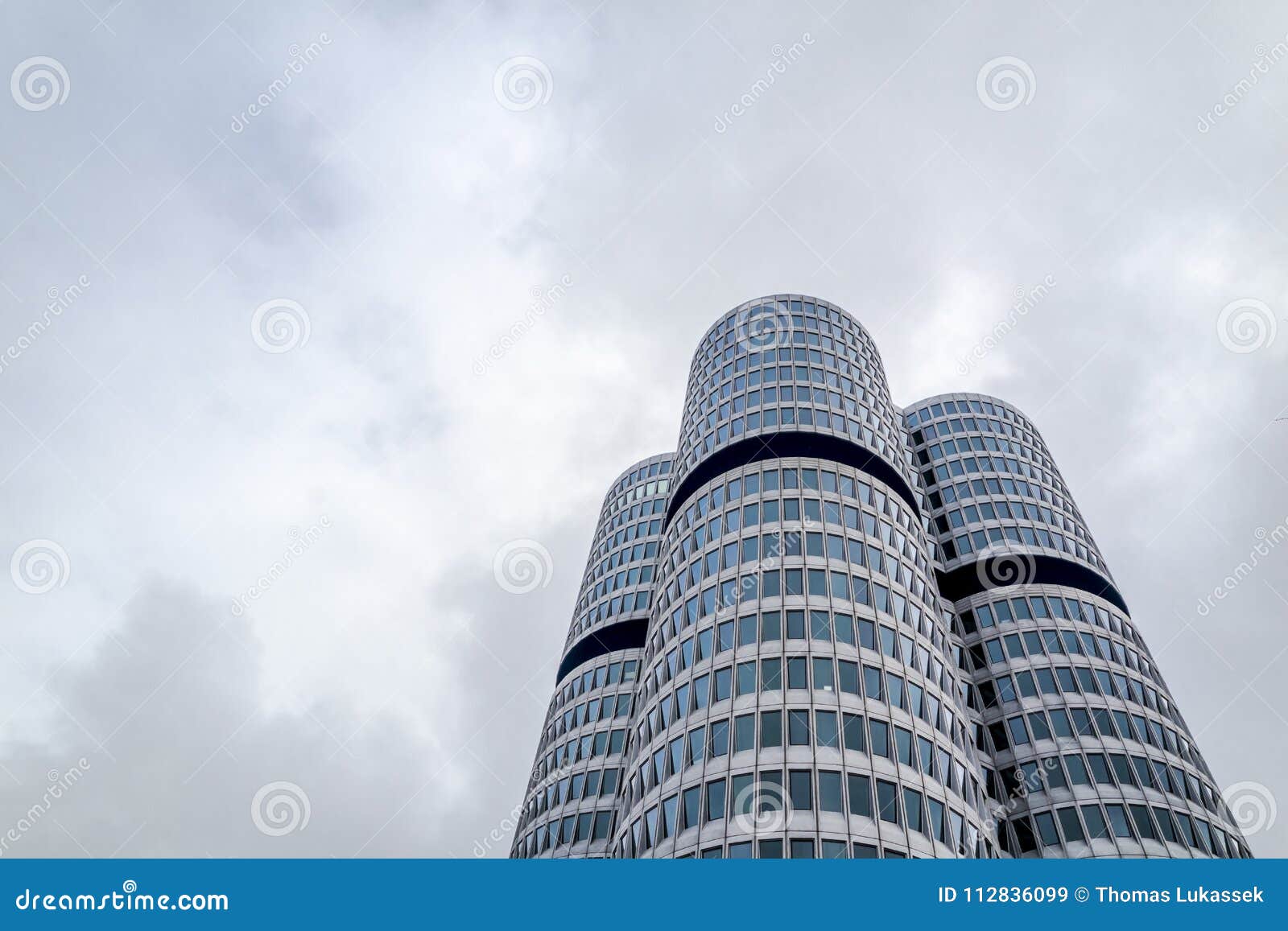 POV View of Round Sky Scraper Stock Image - Image of real, moving ...