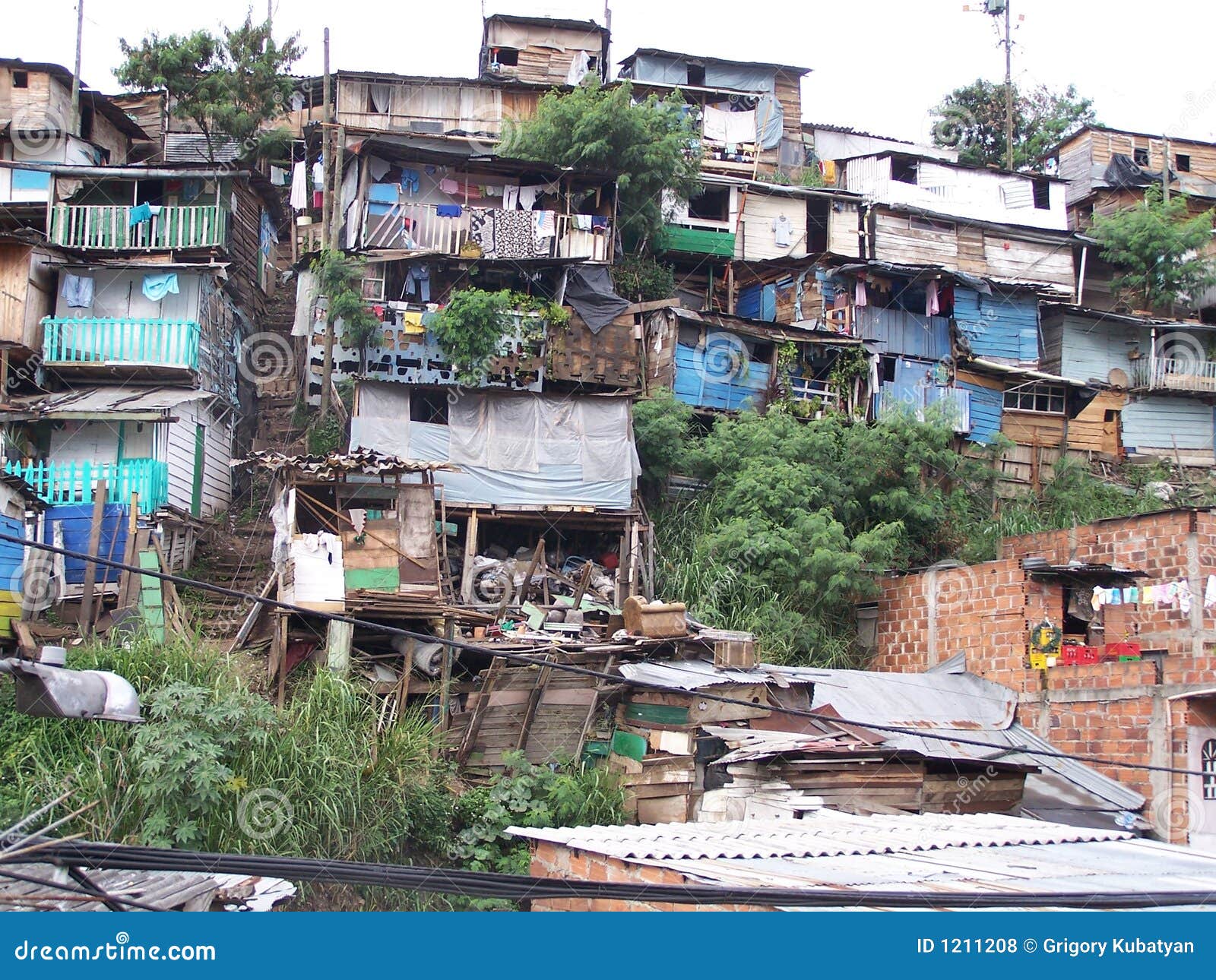Poverty stock photo. Image of medellin, city, housing - 1211208