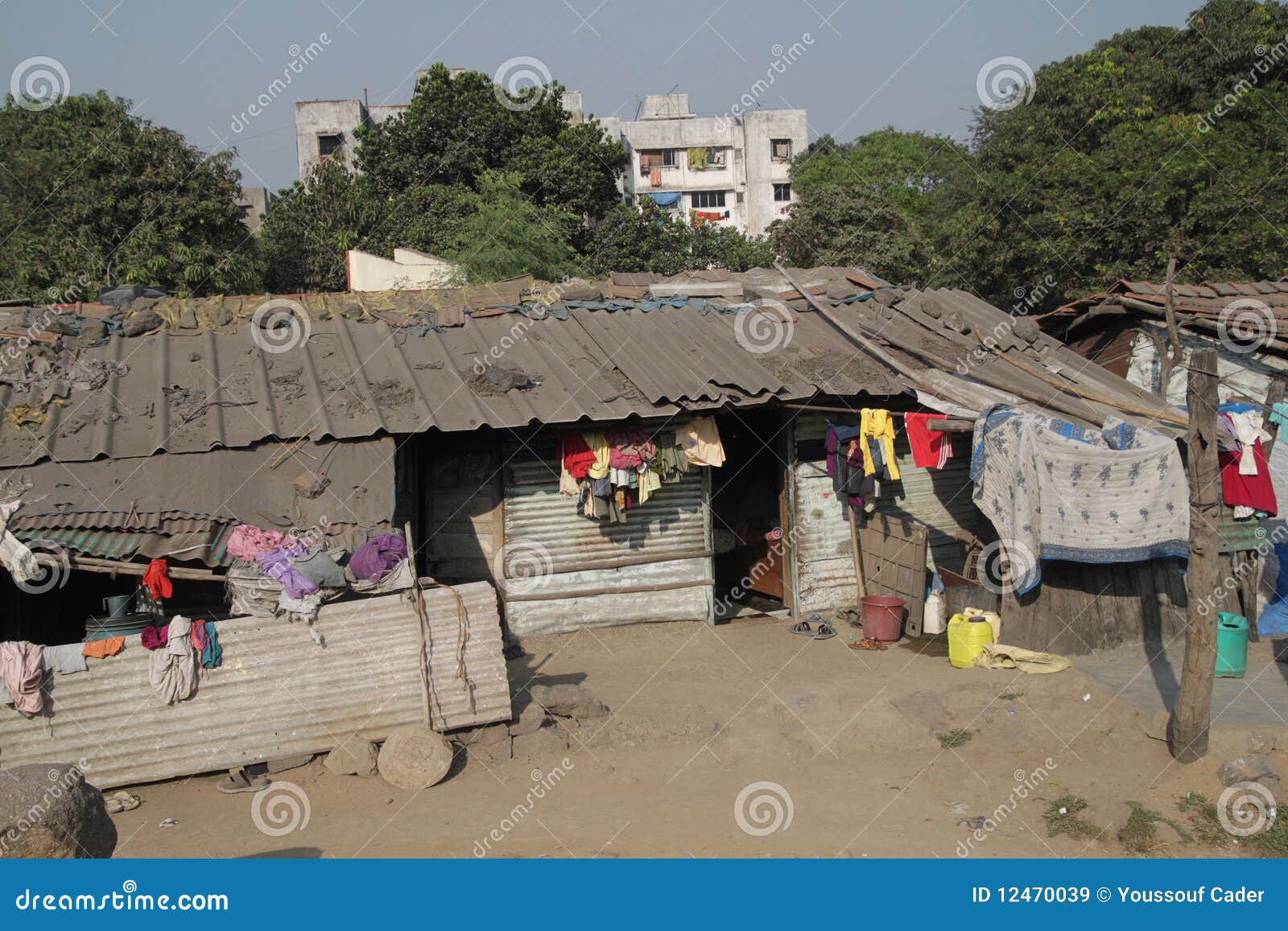 Poverty stock image. Image of accommodation, makeshift - 12470039