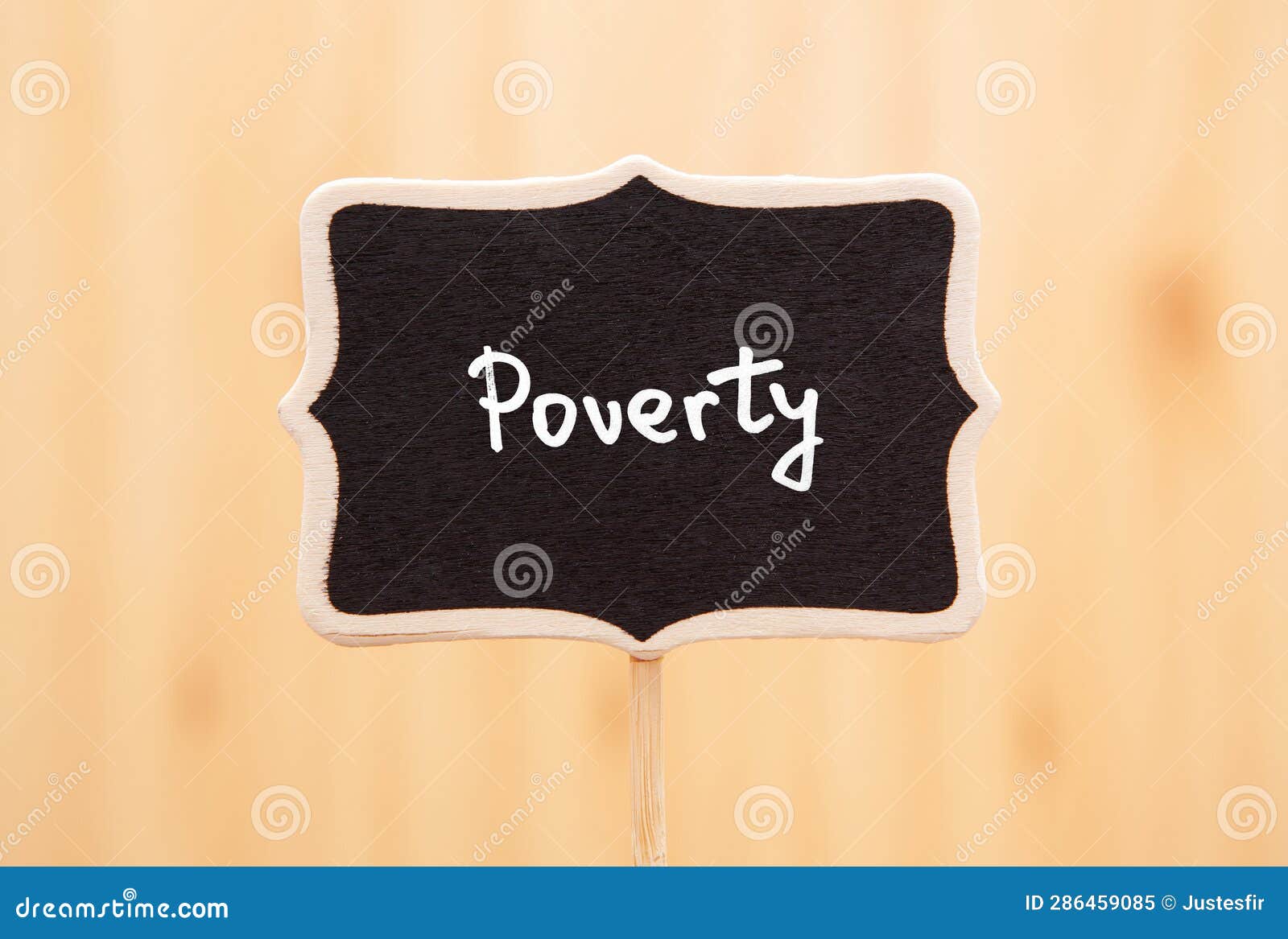 Poverty - Card with Text on Blackboard about Social Issues and Problems ...