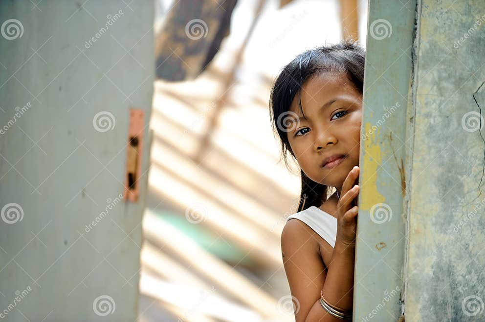 Poverty Child stock image. Image of alone, girl, portrait - 13168459