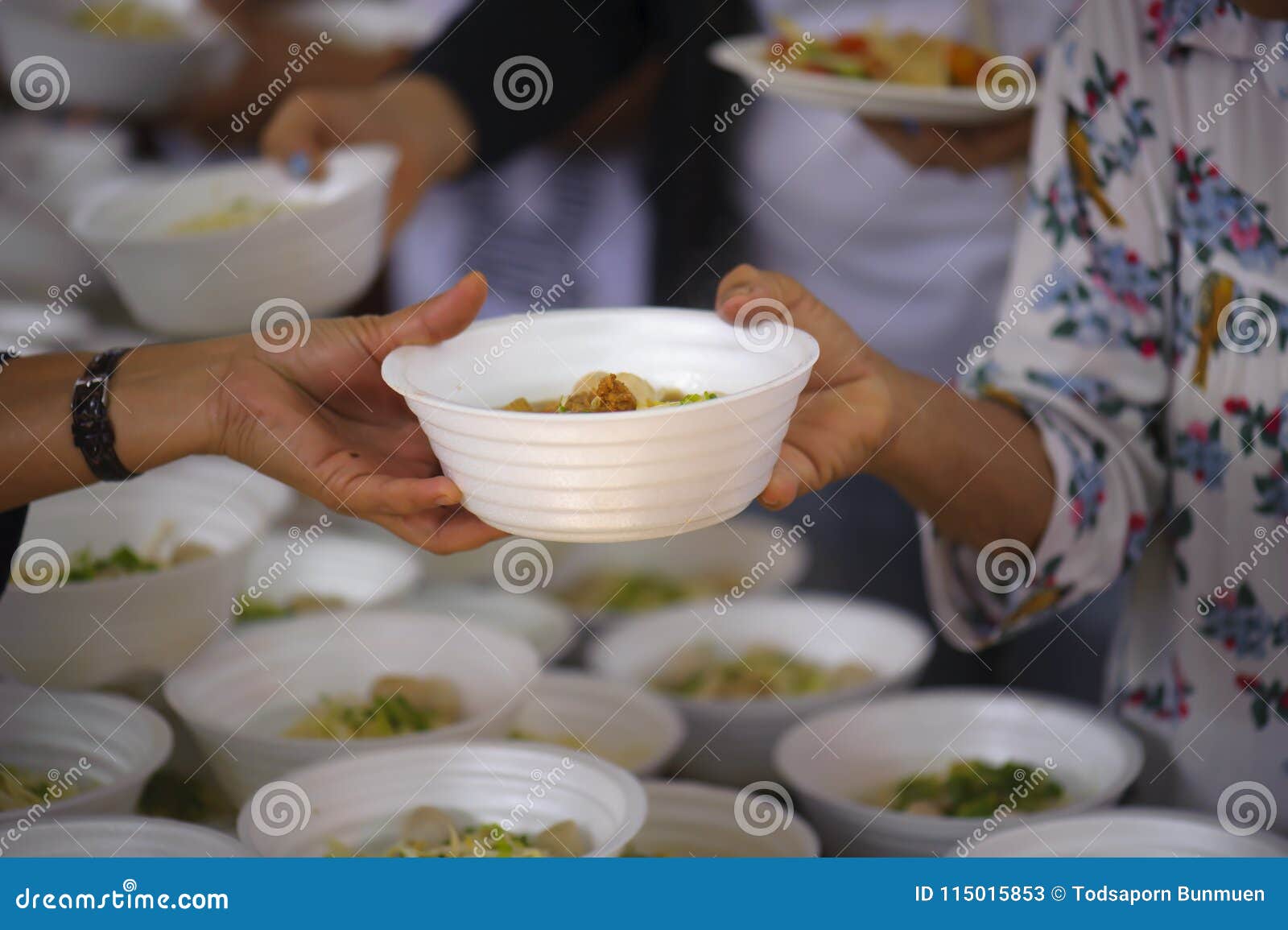 Poverty Concept Feeding Food for Beggar Stock Image - Image of hungry ...