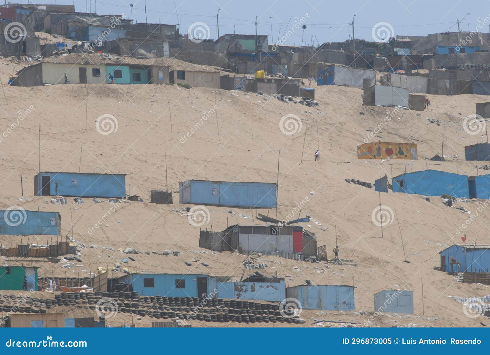 Poverty in Desert Houses in the City of Lima P Stock Image - Image of ...