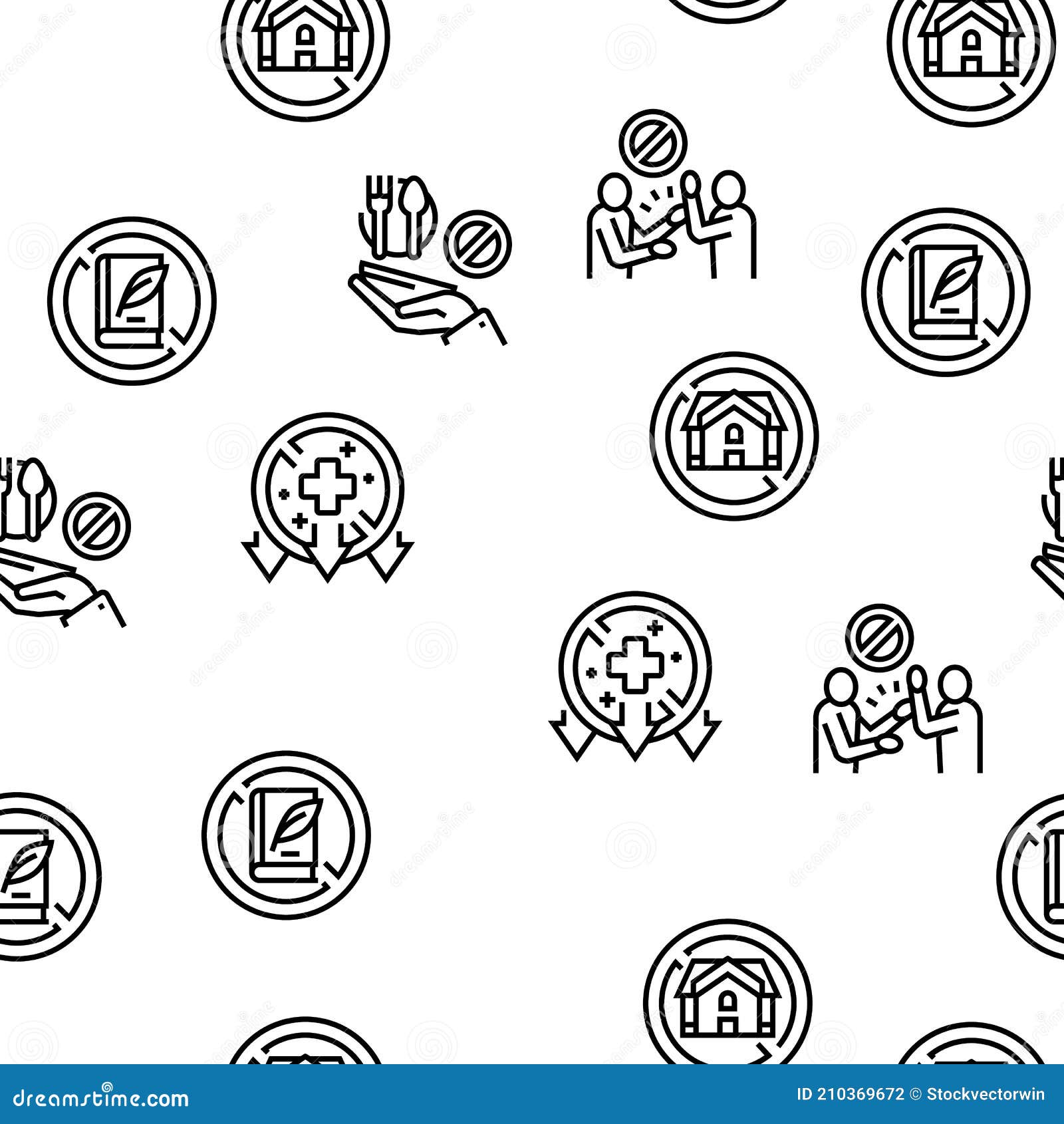 Poverty Destitution Vector Seamless Pattern Stock Vector - Illustration ...