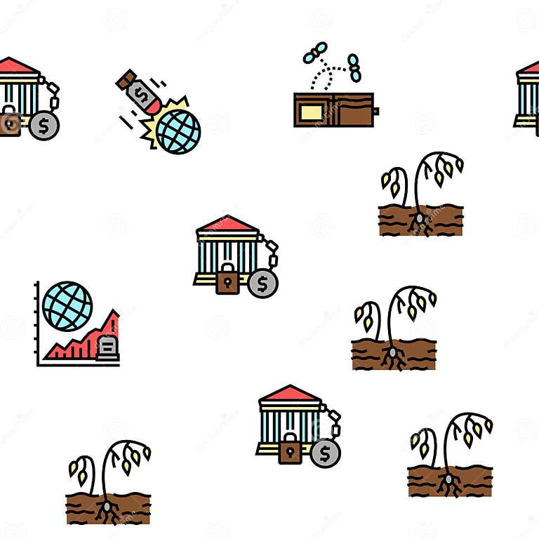 Poverty Destitution Vector Seamless Pattern Stock Illustration ...