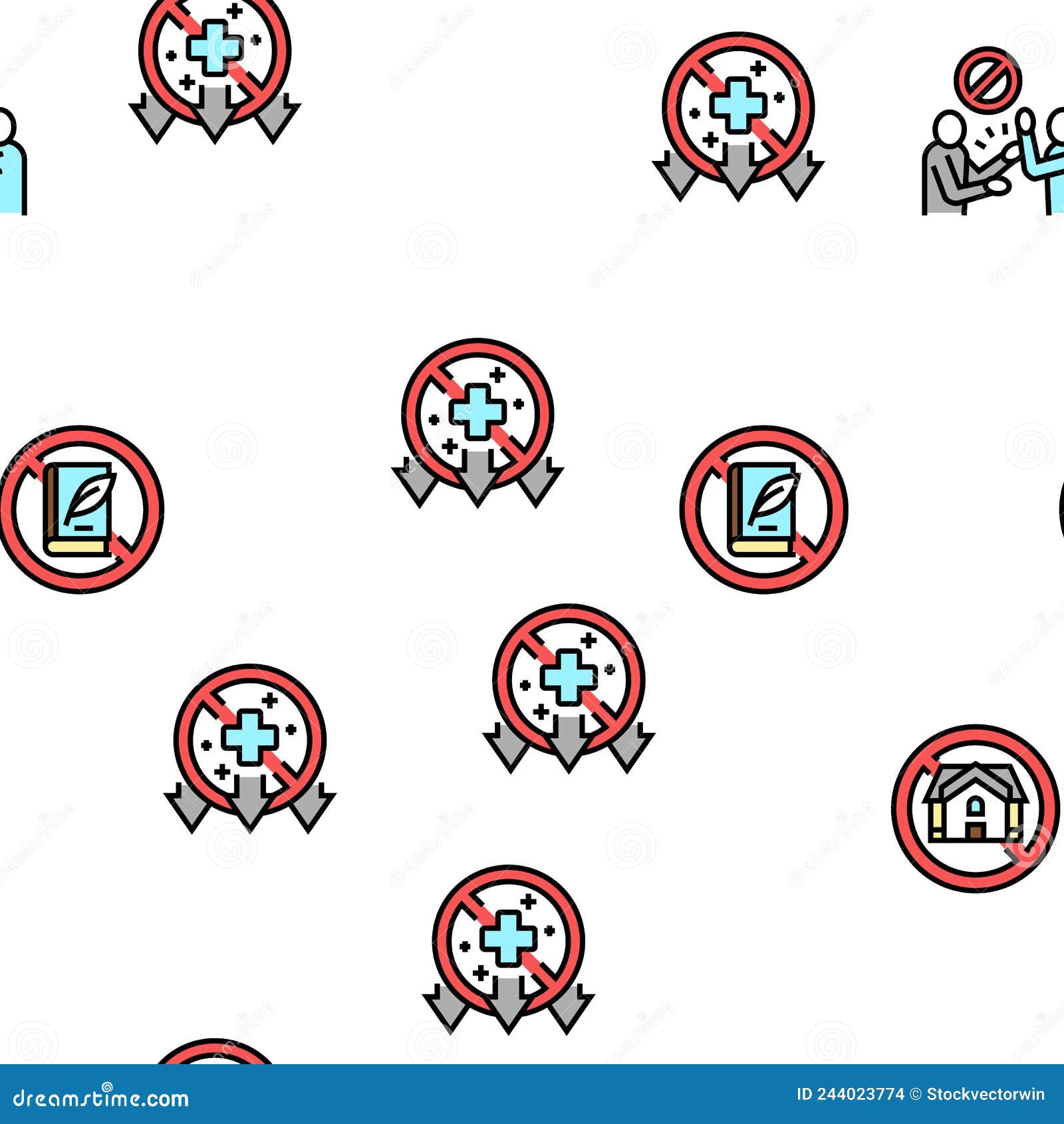 Poverty Destitution Vector Seamless Pattern Stock Vector - Illustration ...