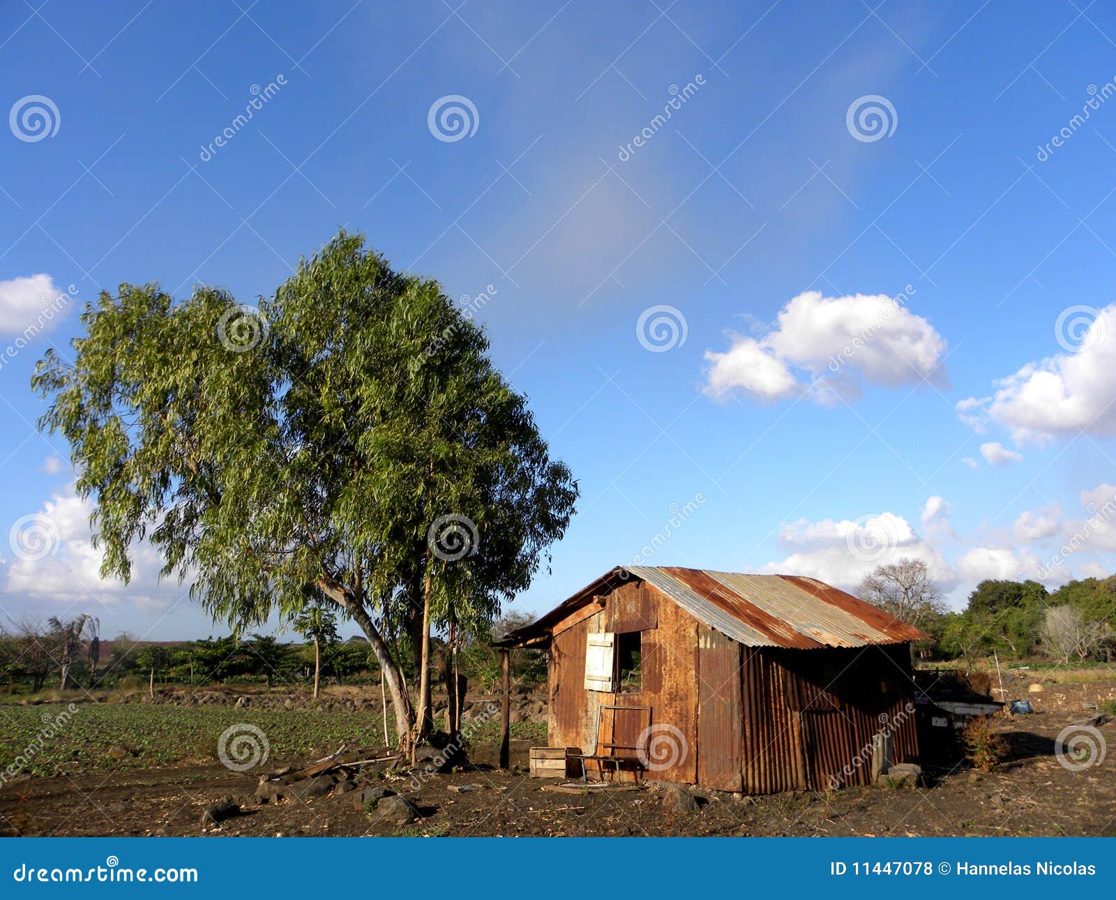 Poverty House in a Beautiful Landscape Stock Photo - Image of poverty ...