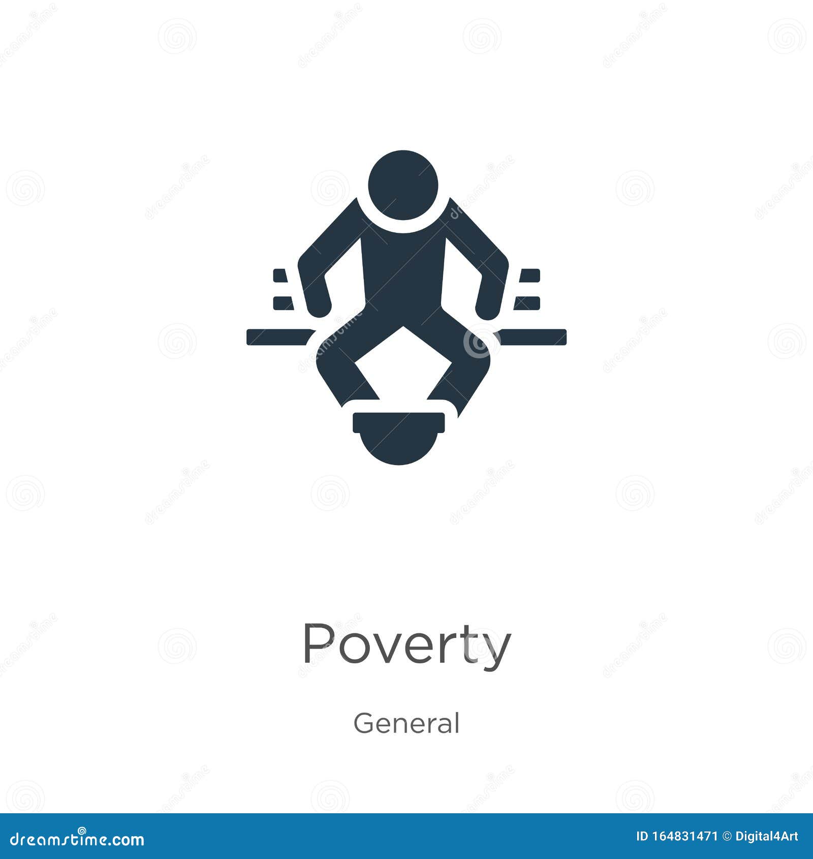 Poverty Icon Vector. Trendy Flat Poverty Icon from General Collection ...