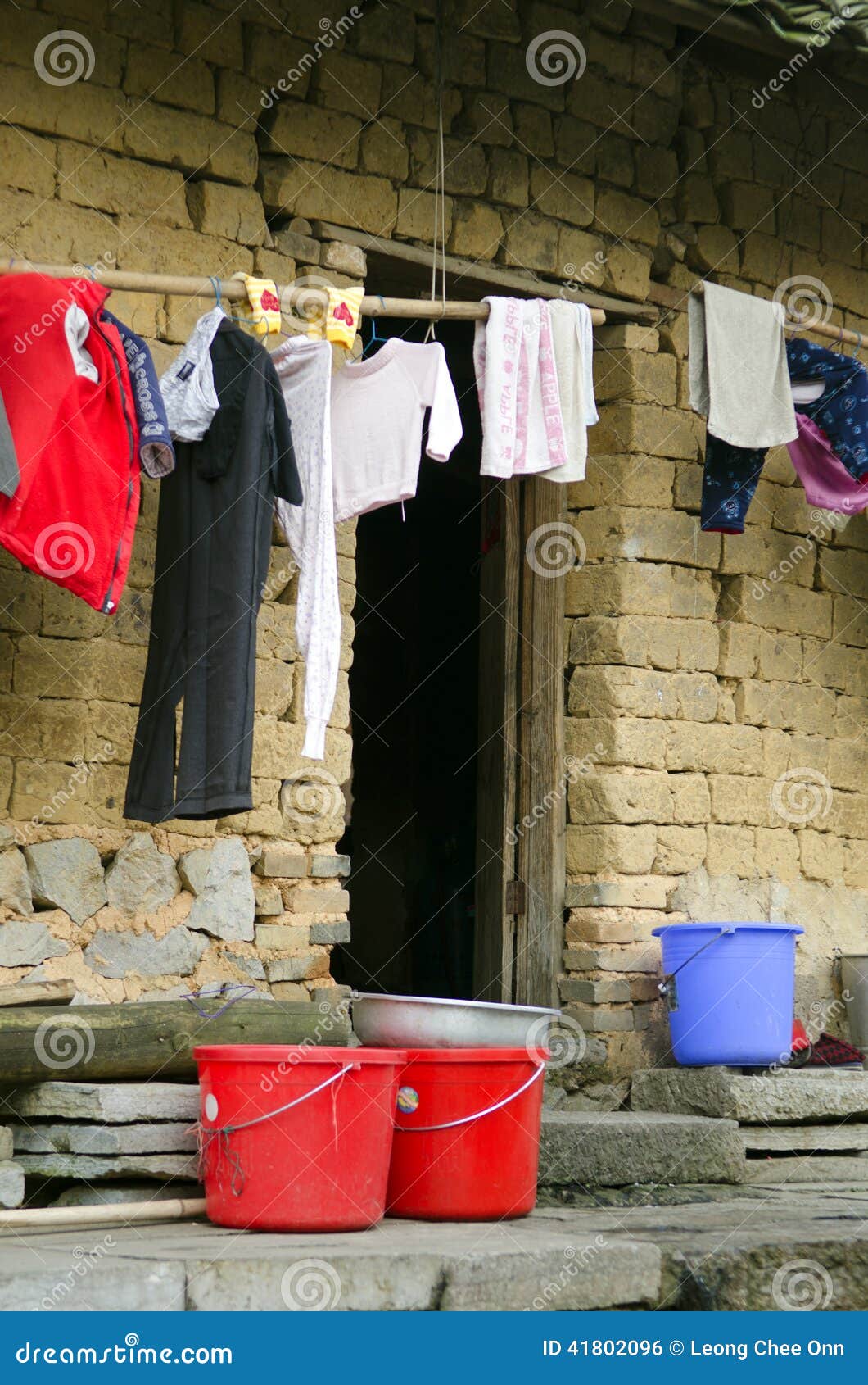 Poverty - Poor Housing in a Village Stock Photo - Image of countryside ...