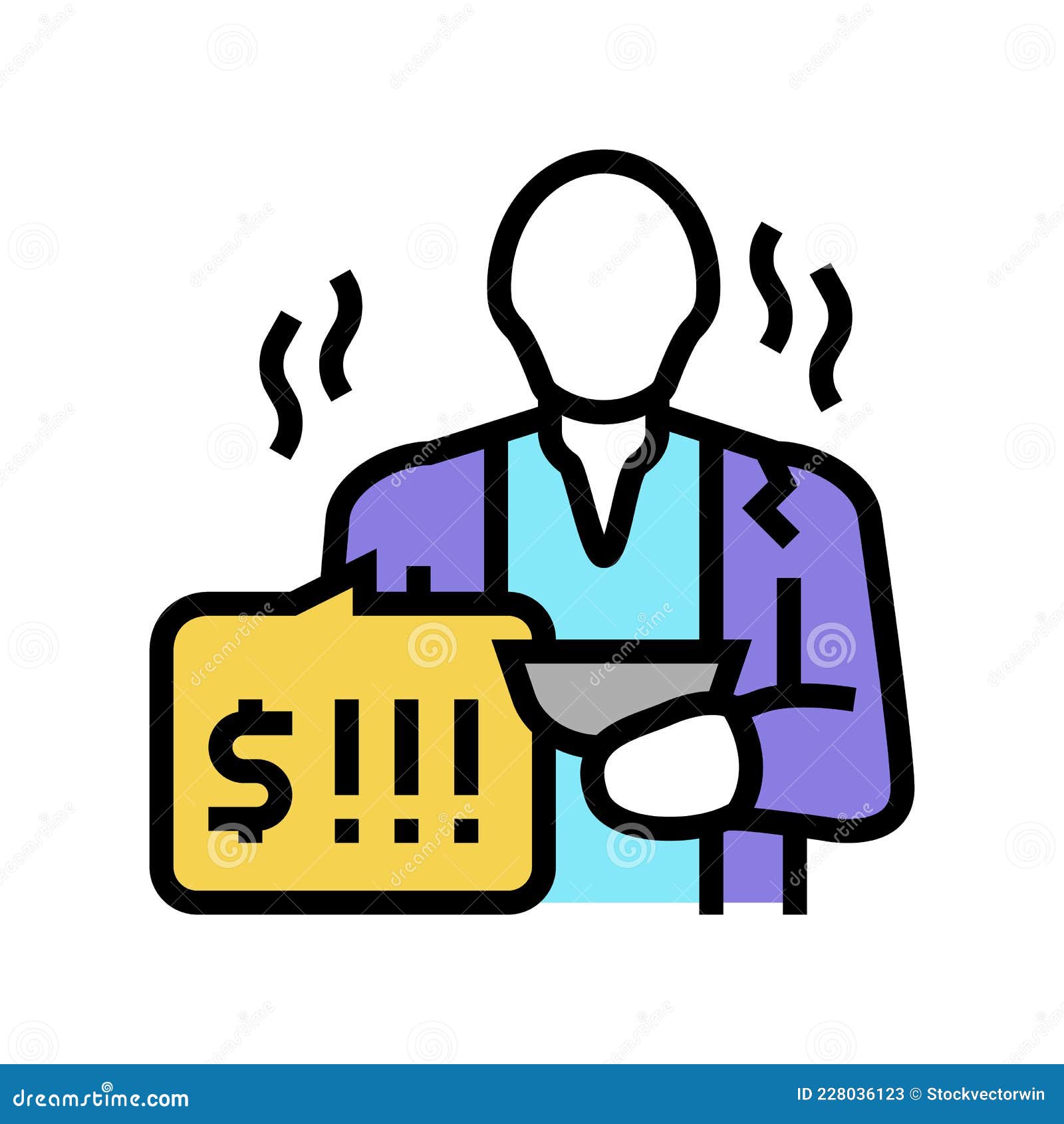 Two Color Poverty Vector Icon From General Concept. Isolated Blue ...