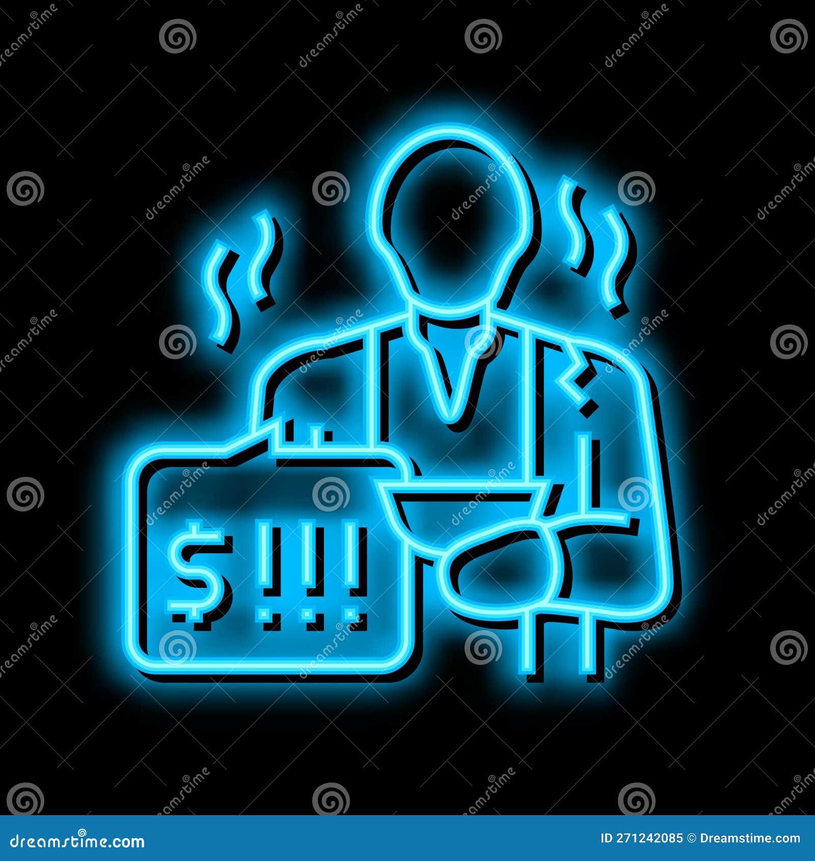 Poverty Social Problem Neon Glow Icon Illustration Stock Vector ...