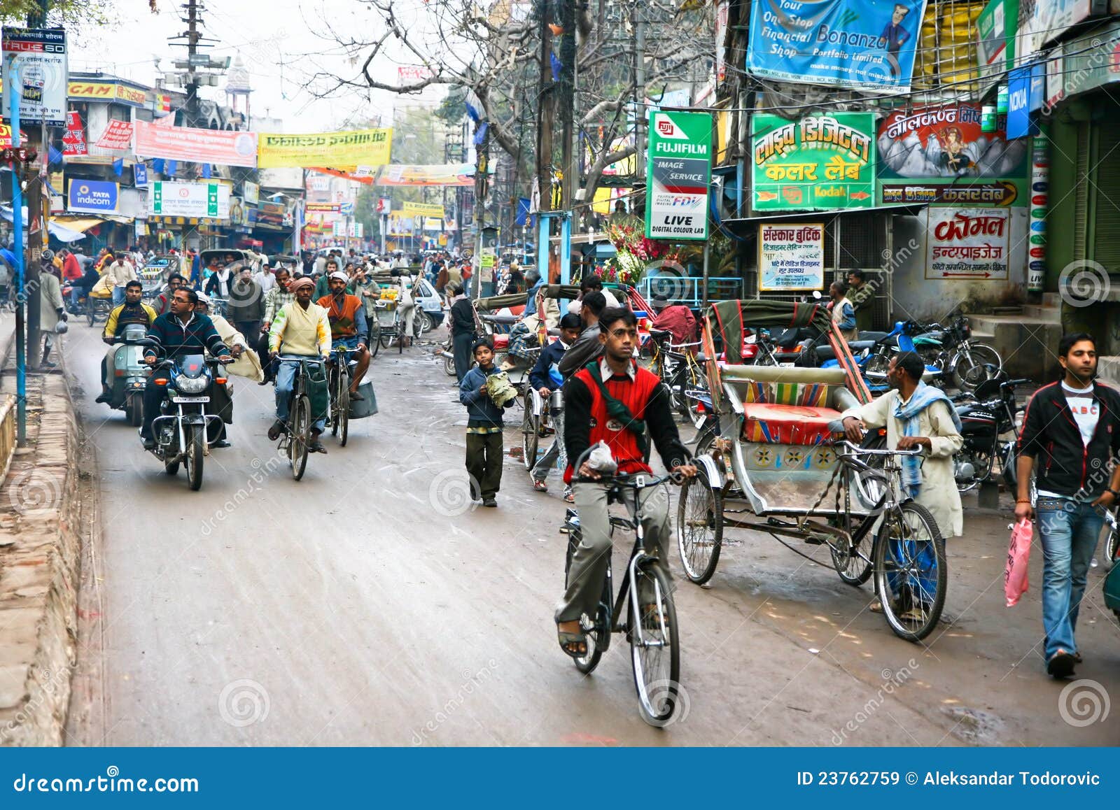 Poverty-stricken People Riding Rickshaw Editorial Stock Image - Image ...