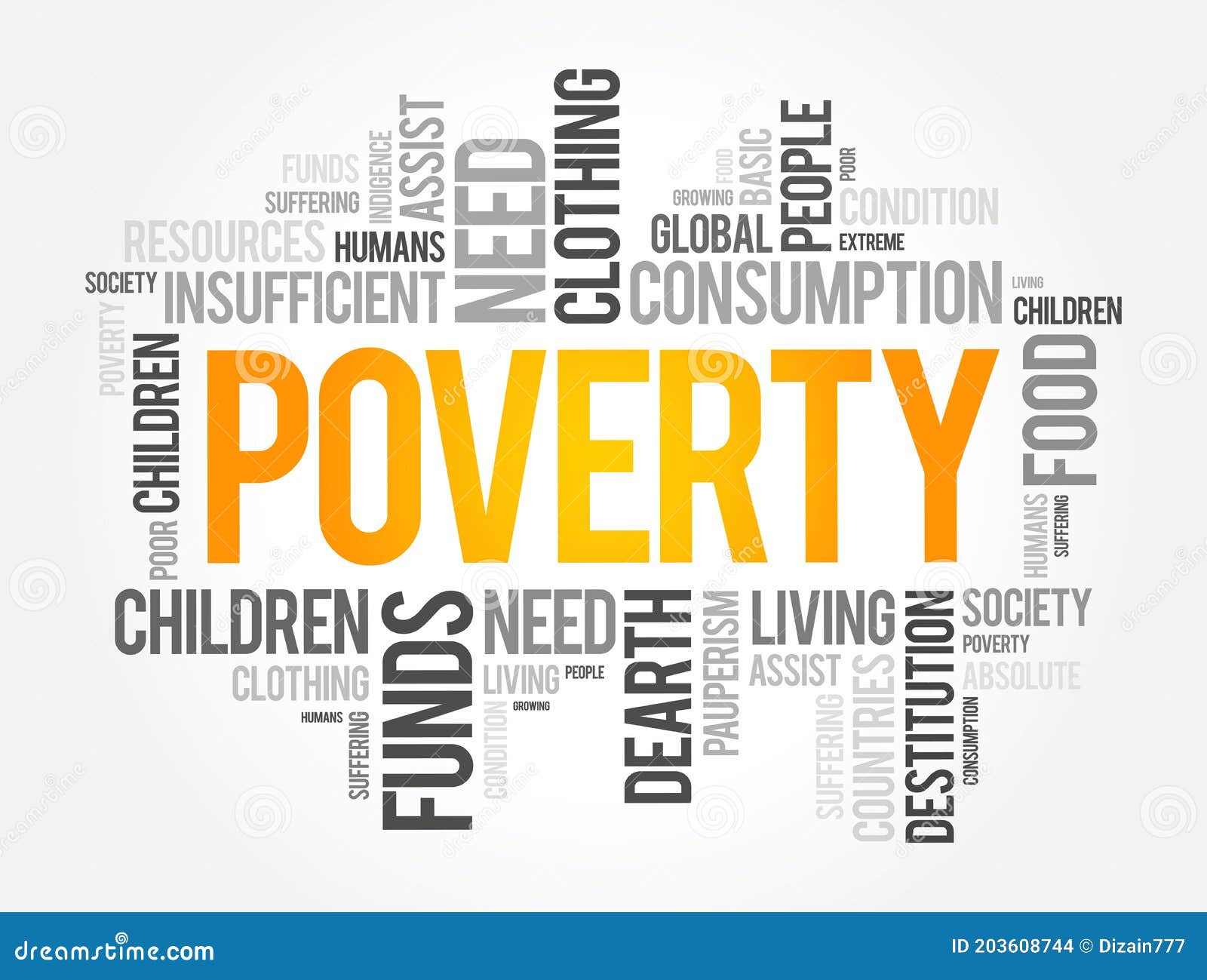 Poverty Word Cloud Collage, Social Concept Background Stock ...