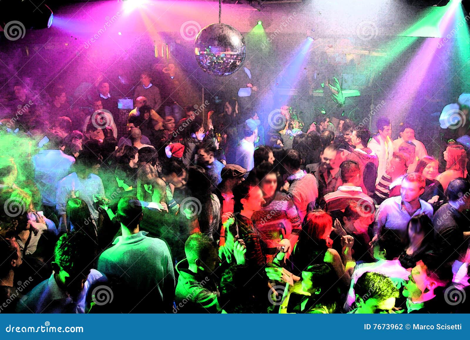 Povos da dança do disco foto de stock. Imagem de lento - 7673962