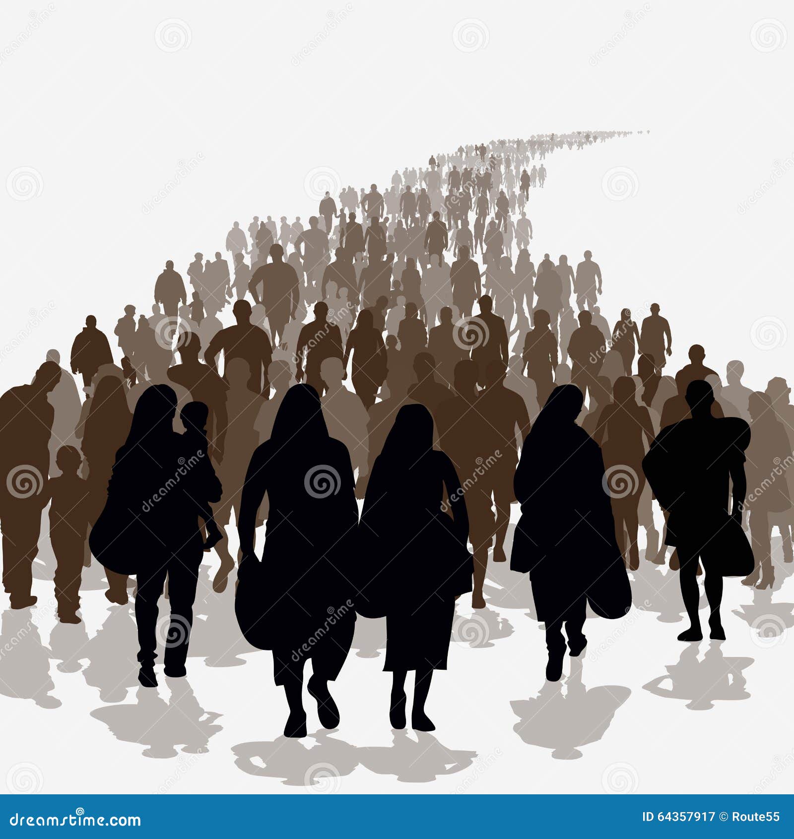 Povos da imigração ilustração do vetor. Ilustração de imigrantes - 64357917