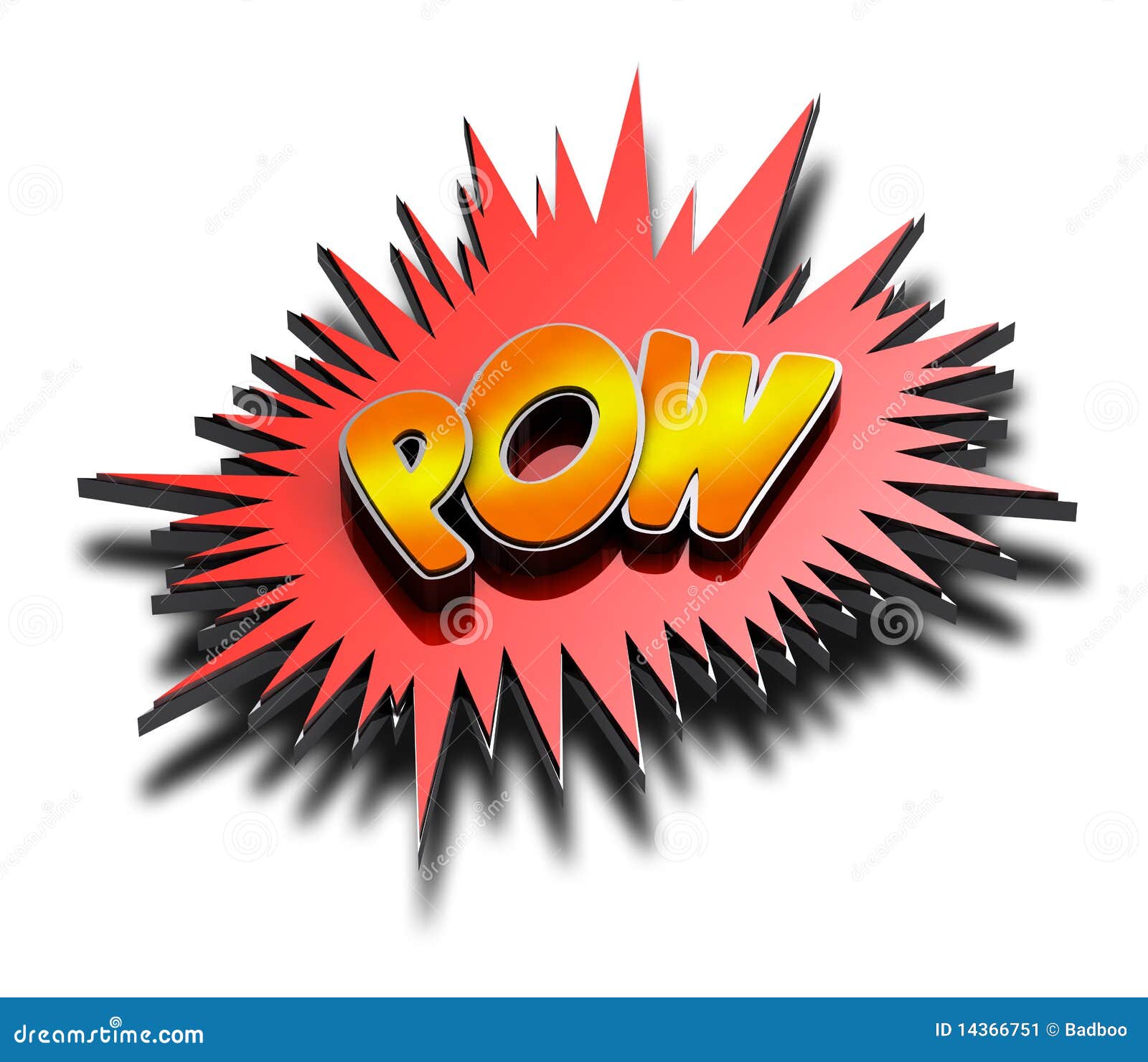 Pow 3D Stock Image - Image: 14366751