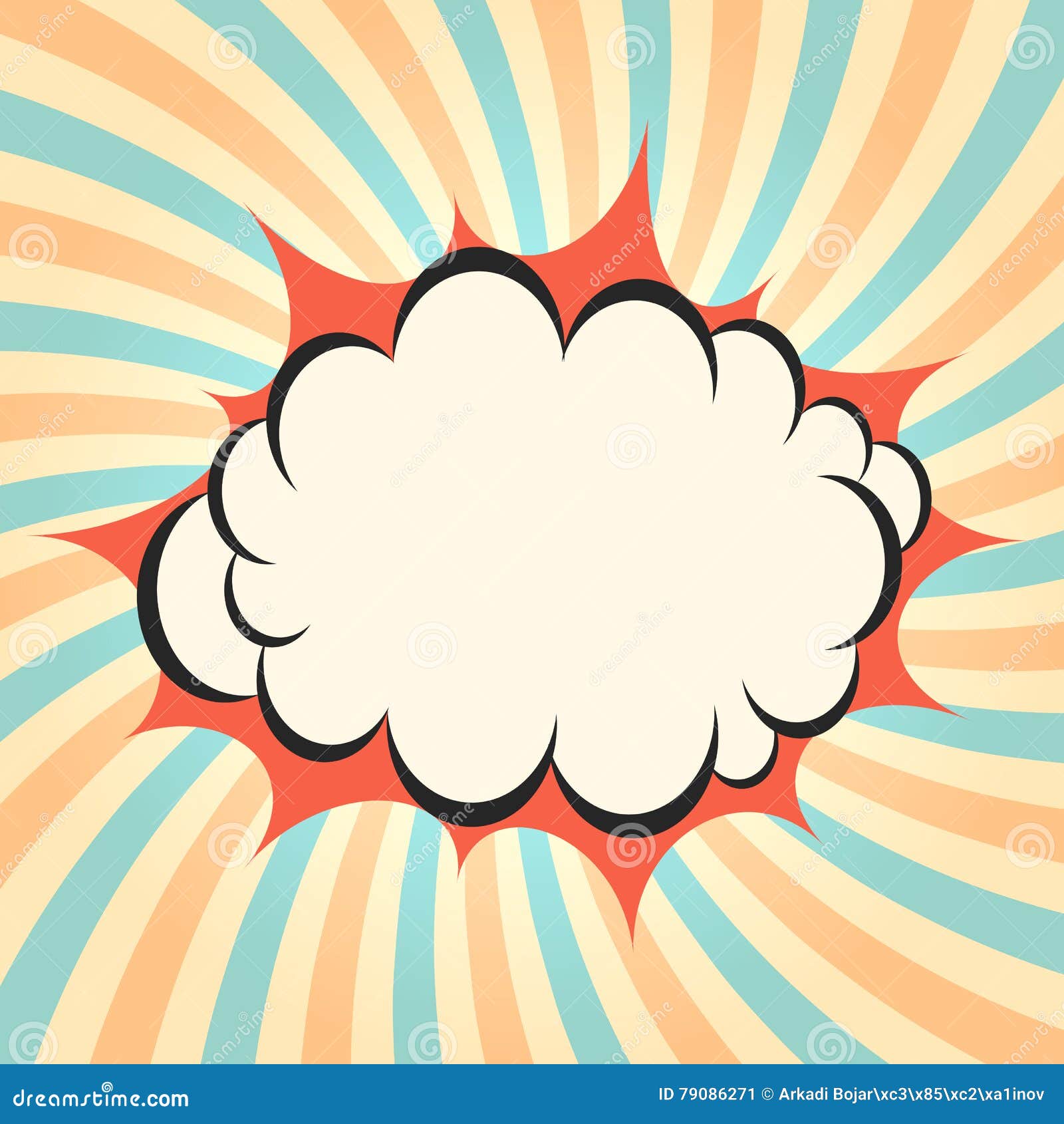 Pow Cloud Twirling Background Stock Vector - Illustration of pattern ...