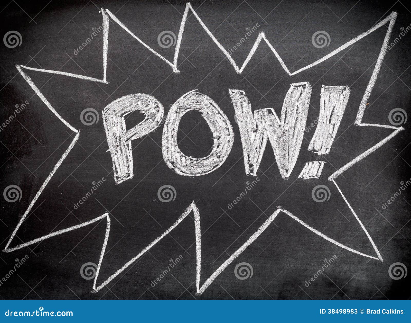 Pow comic action stock image. Image of chalk, comic, explosion - 38498983