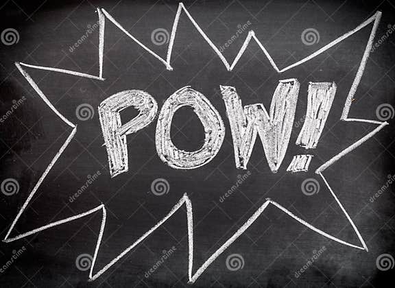 Pow comic action stock image. Image of chalk, comic, explosion - 38498983