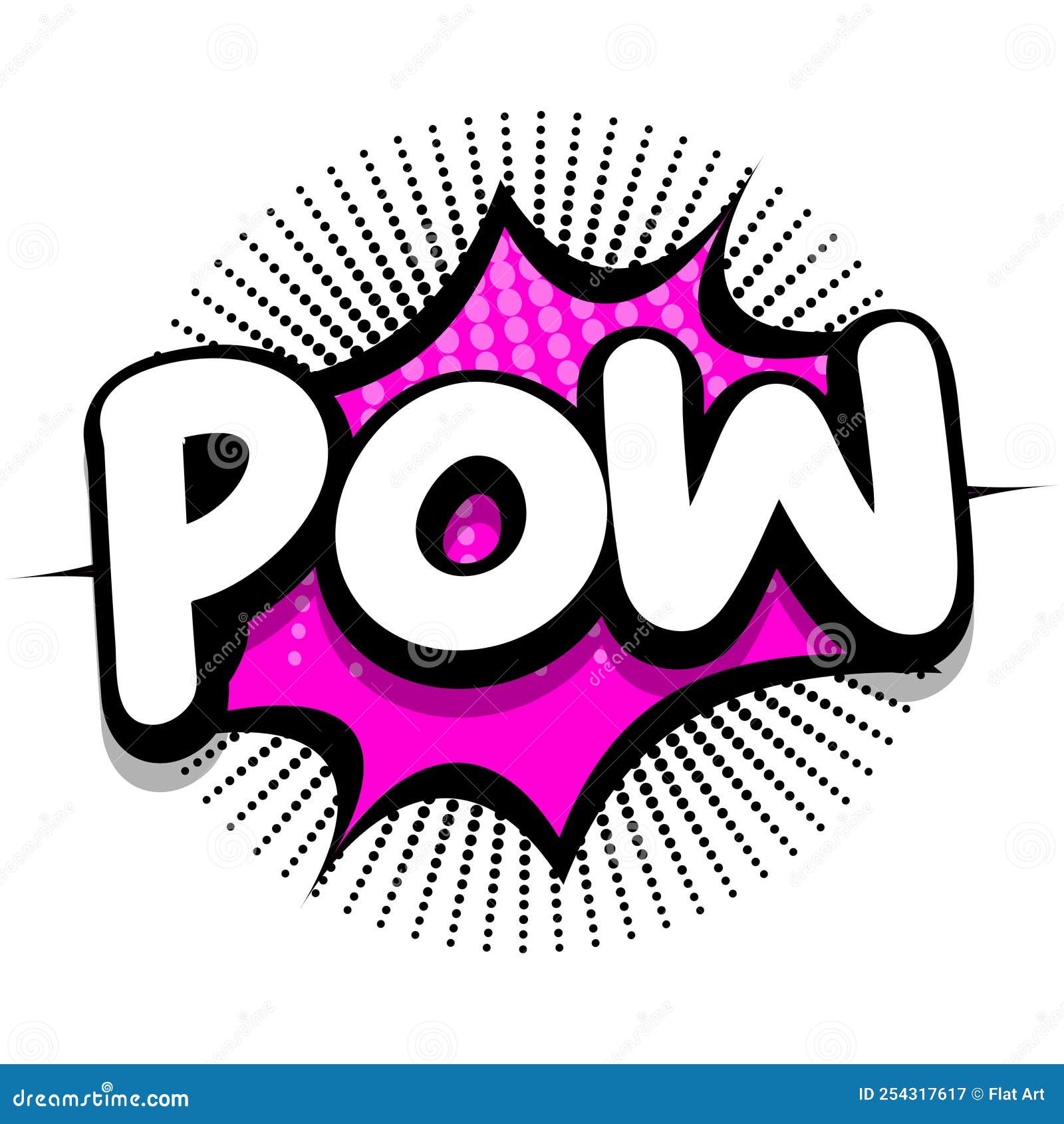 Pow Comic Book Explosion Bubble Vector Illustration Stock Vector ...