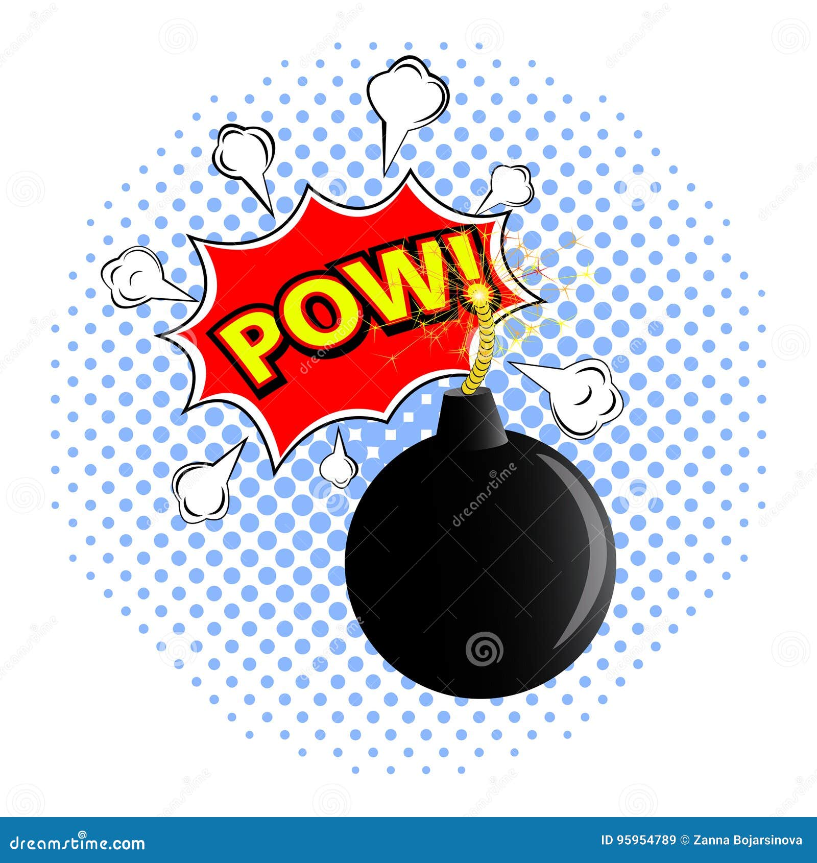 POW! Comic Speech Bubble, Cartoon. Stock Vector - Illustration of book ...