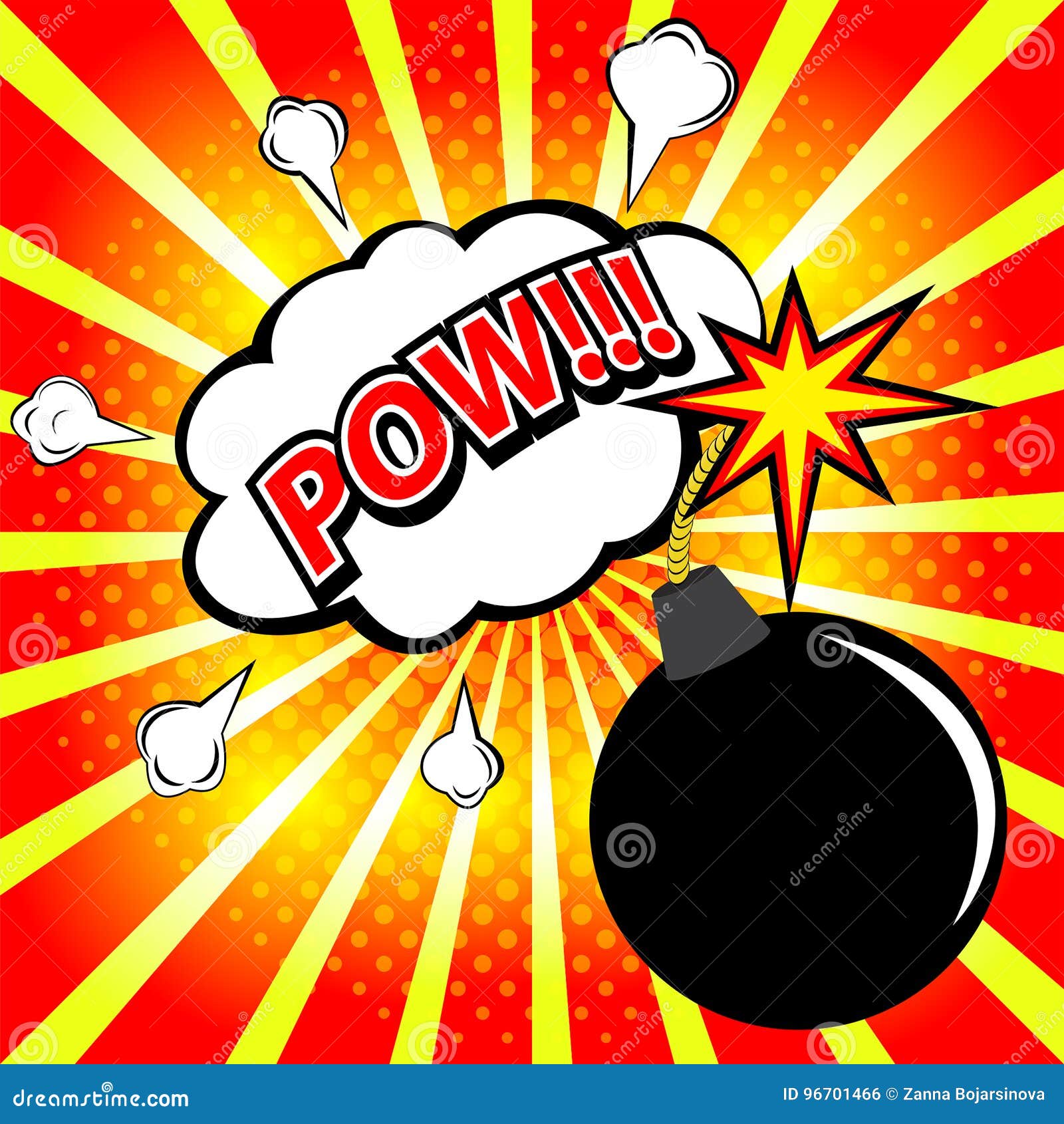 POW! Comic Speech Bubble, Cartoon. Stock Vector - Illustration of ...